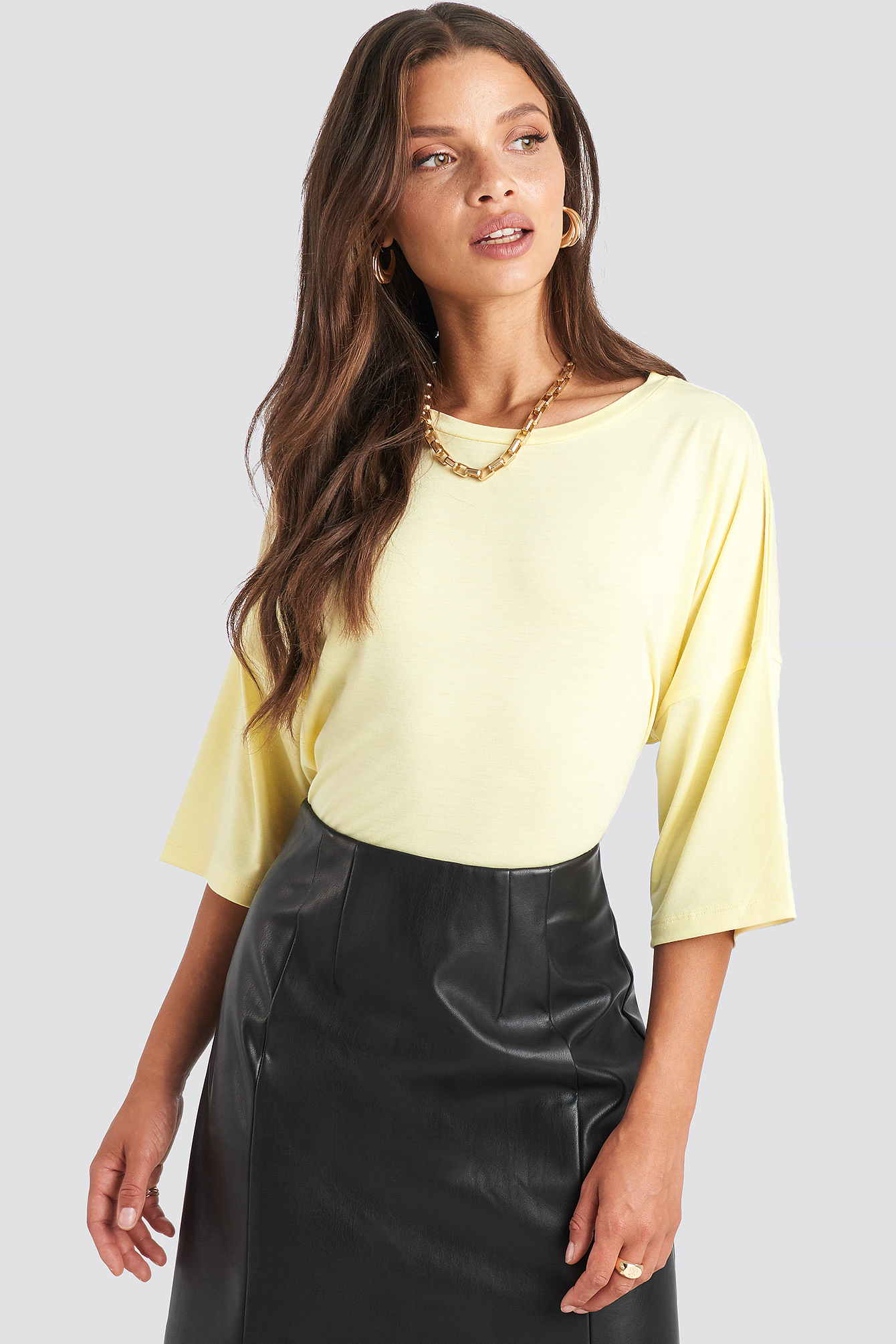 Oversized Tee Gelb | NA-KD