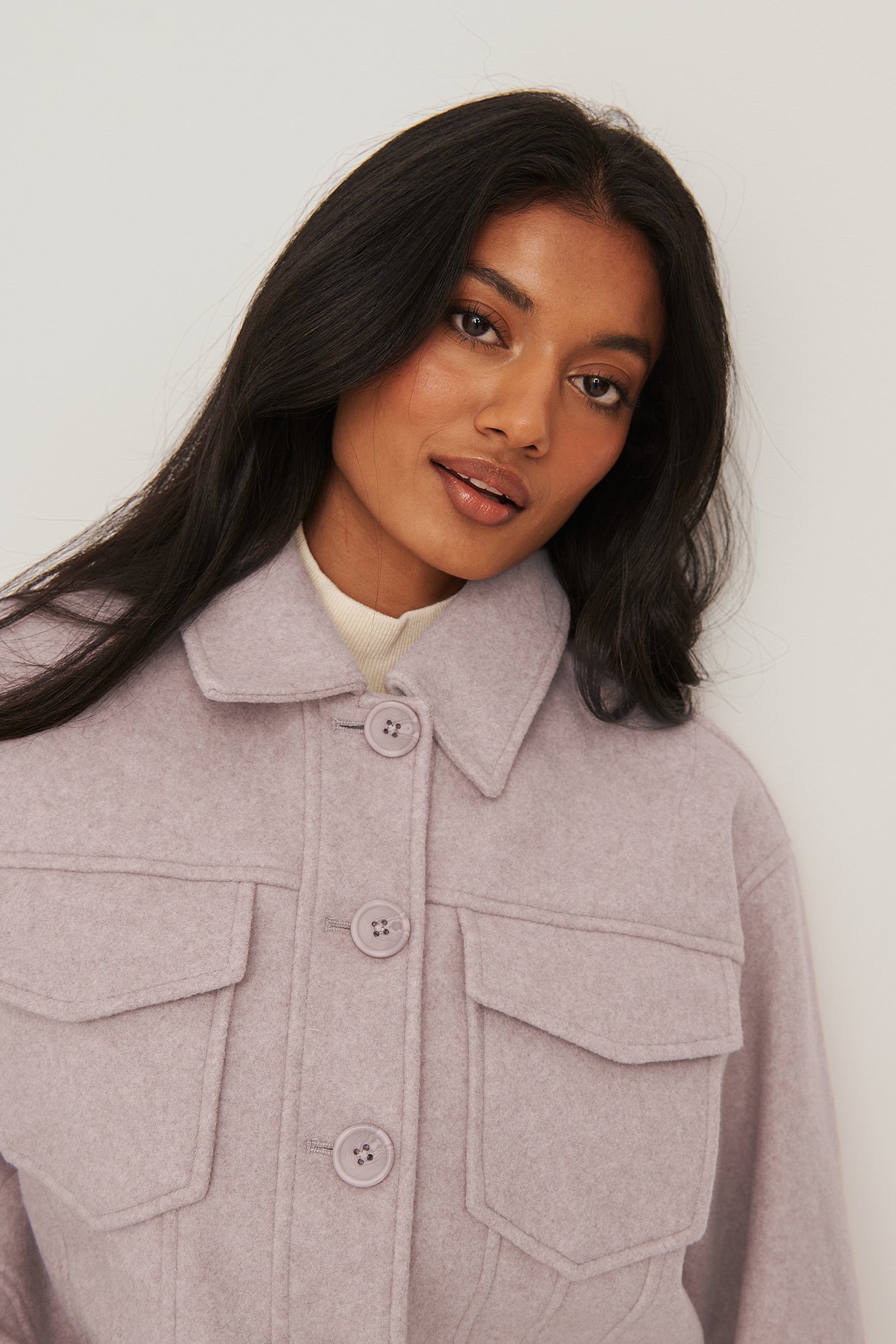 Patch Pocket Short Jacket Pink | na-kd.com