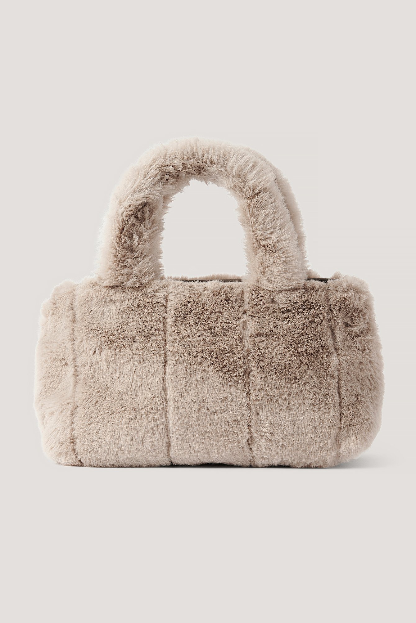 Patched Fluff Handbag Grey | NA-KD