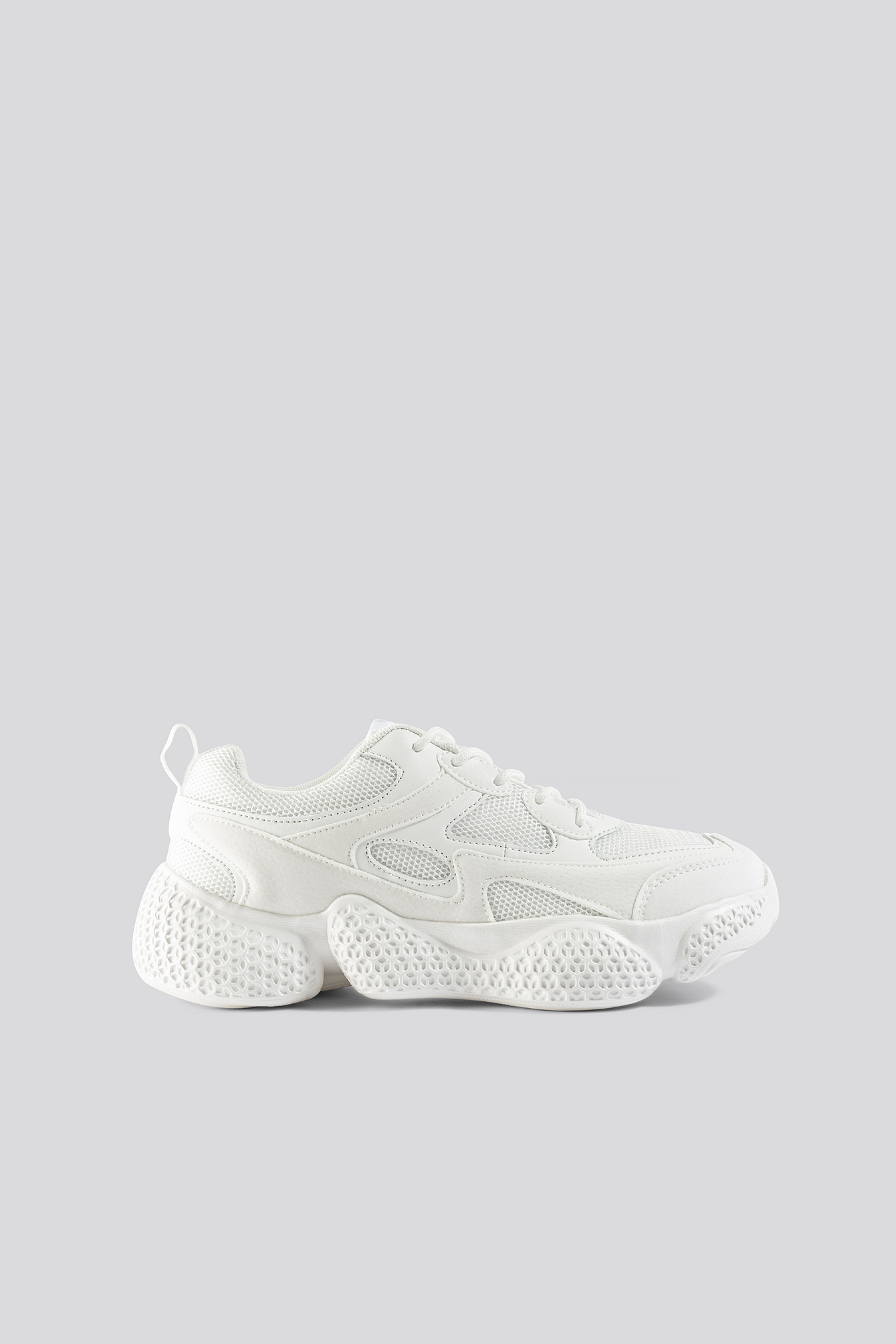 Patterned Wavy Sole Trainers White | NA-KD