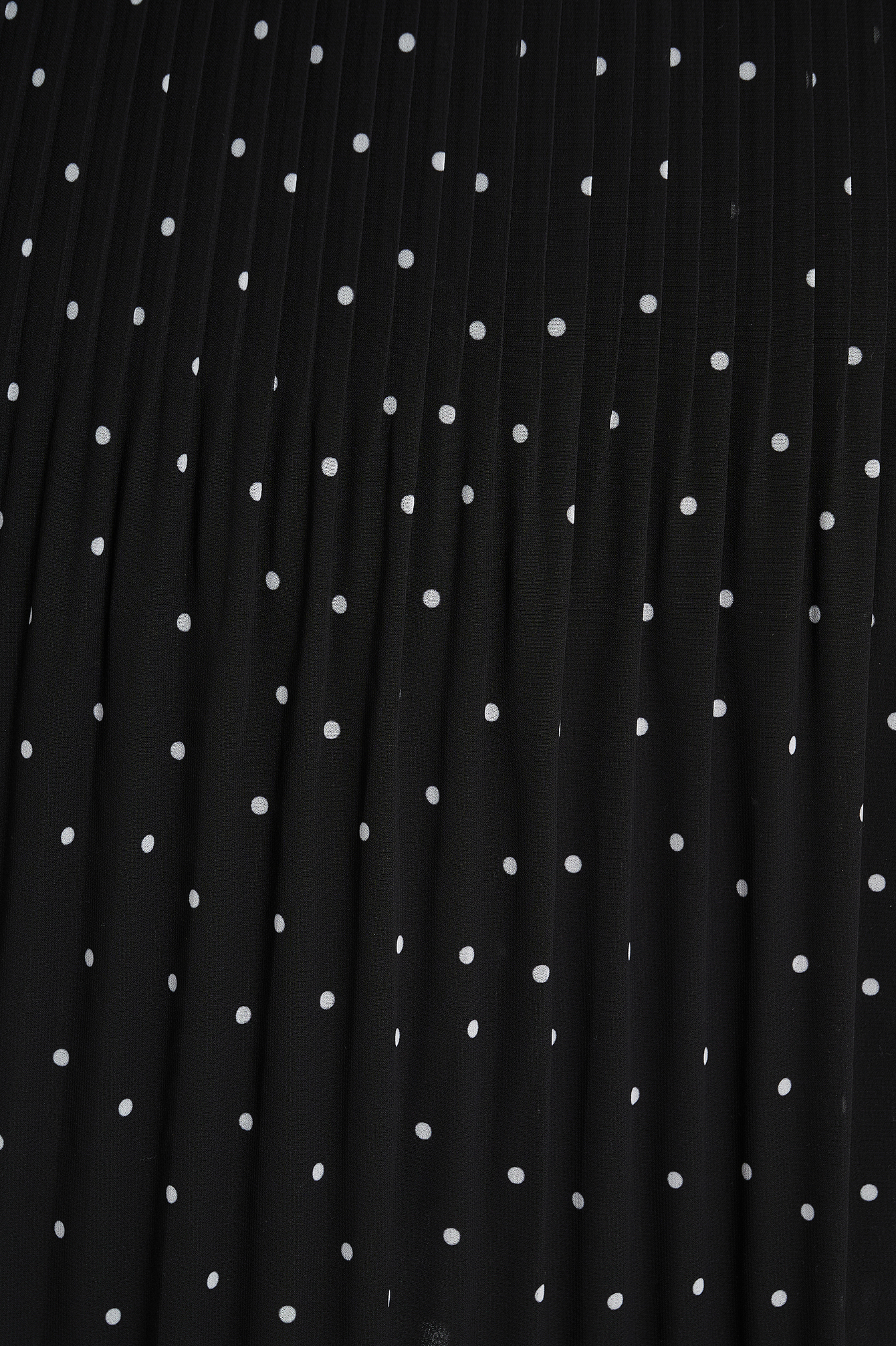 Pleated Dotted Skirt Black Na