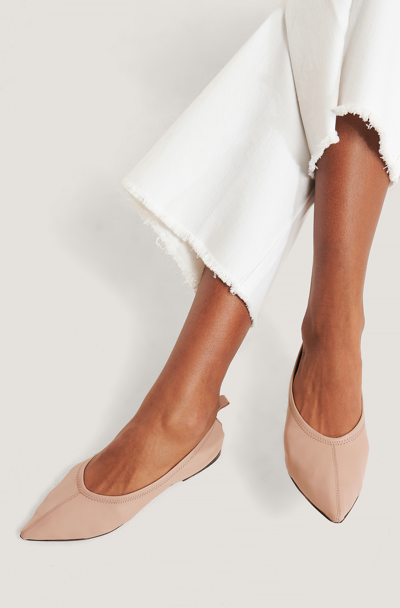 Pointy Leather Ballerinas Pink | NA-KD