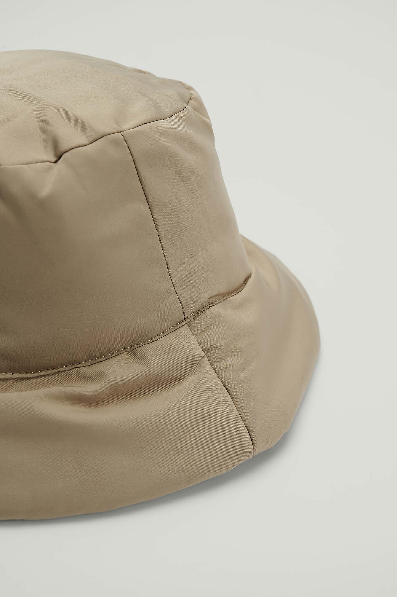 Puffy Bucket Hat Beige | na-kd.com
