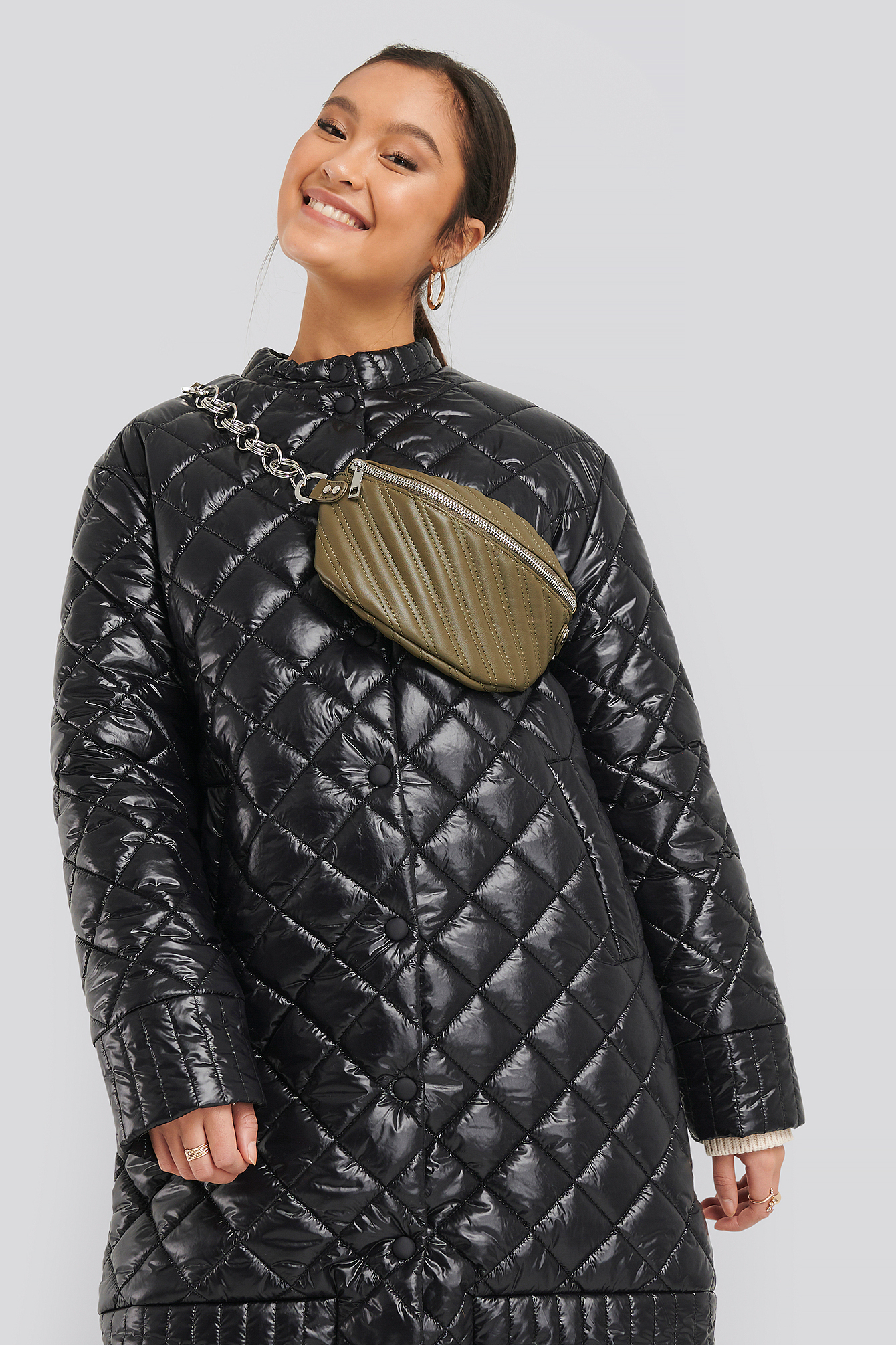 Quilted Fanny Pack Green | na-kd.com