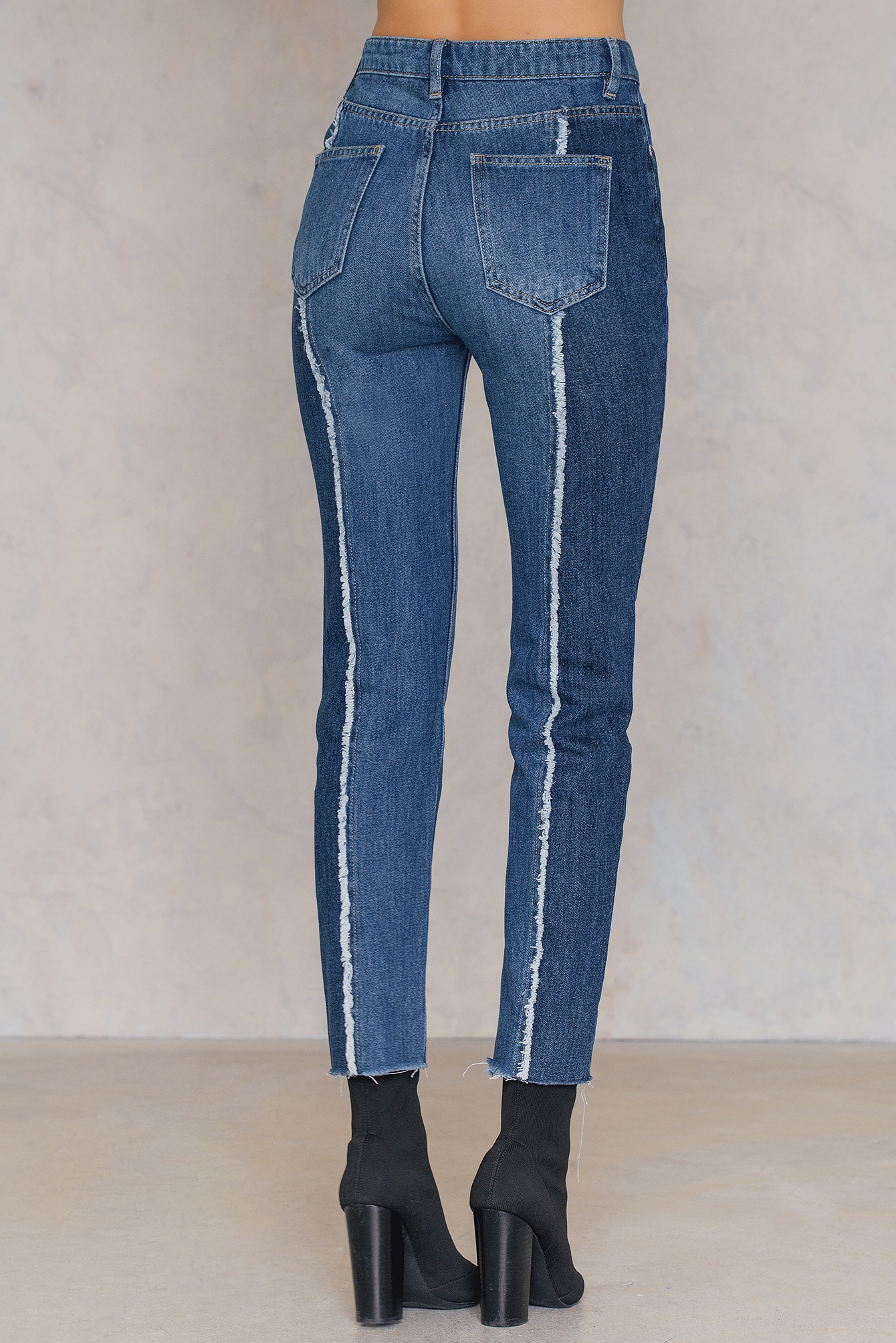 Raw Panel Jeans Blue | na-kd.com