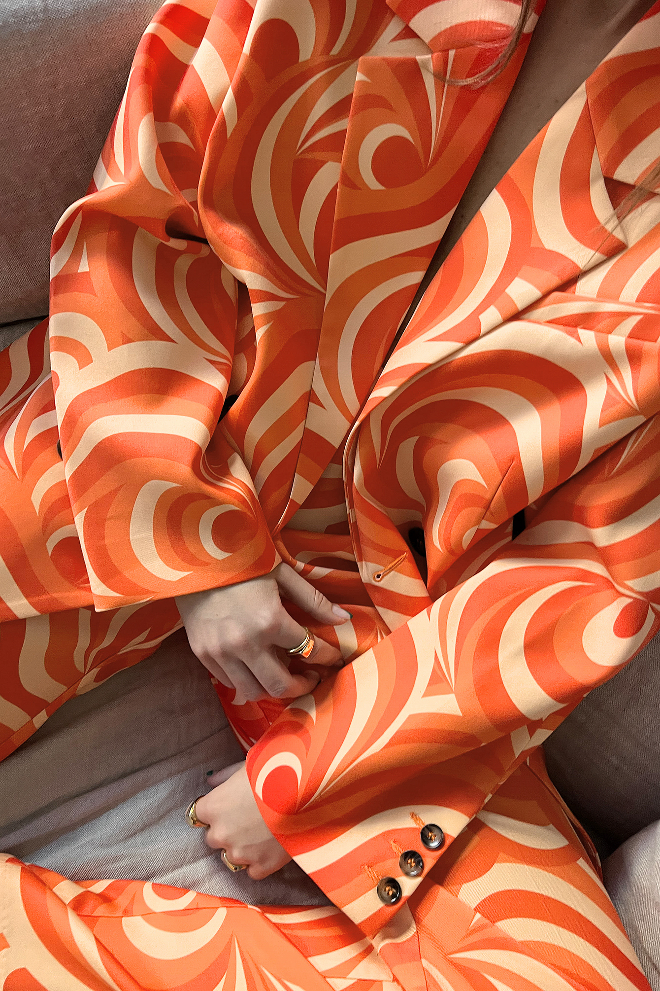 Recycled Printed Tailored Suit Pants Multicolor | na-kd.com