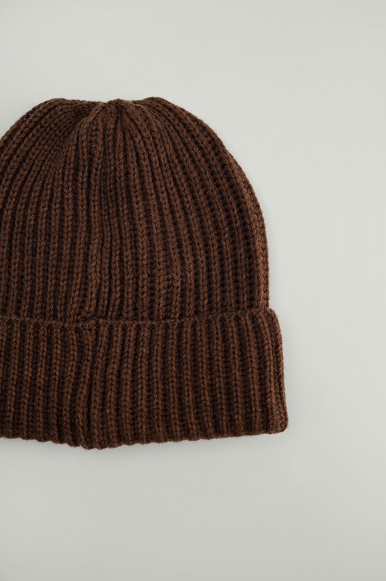 Basic Knitted Beanie Brown | na-kd.com
