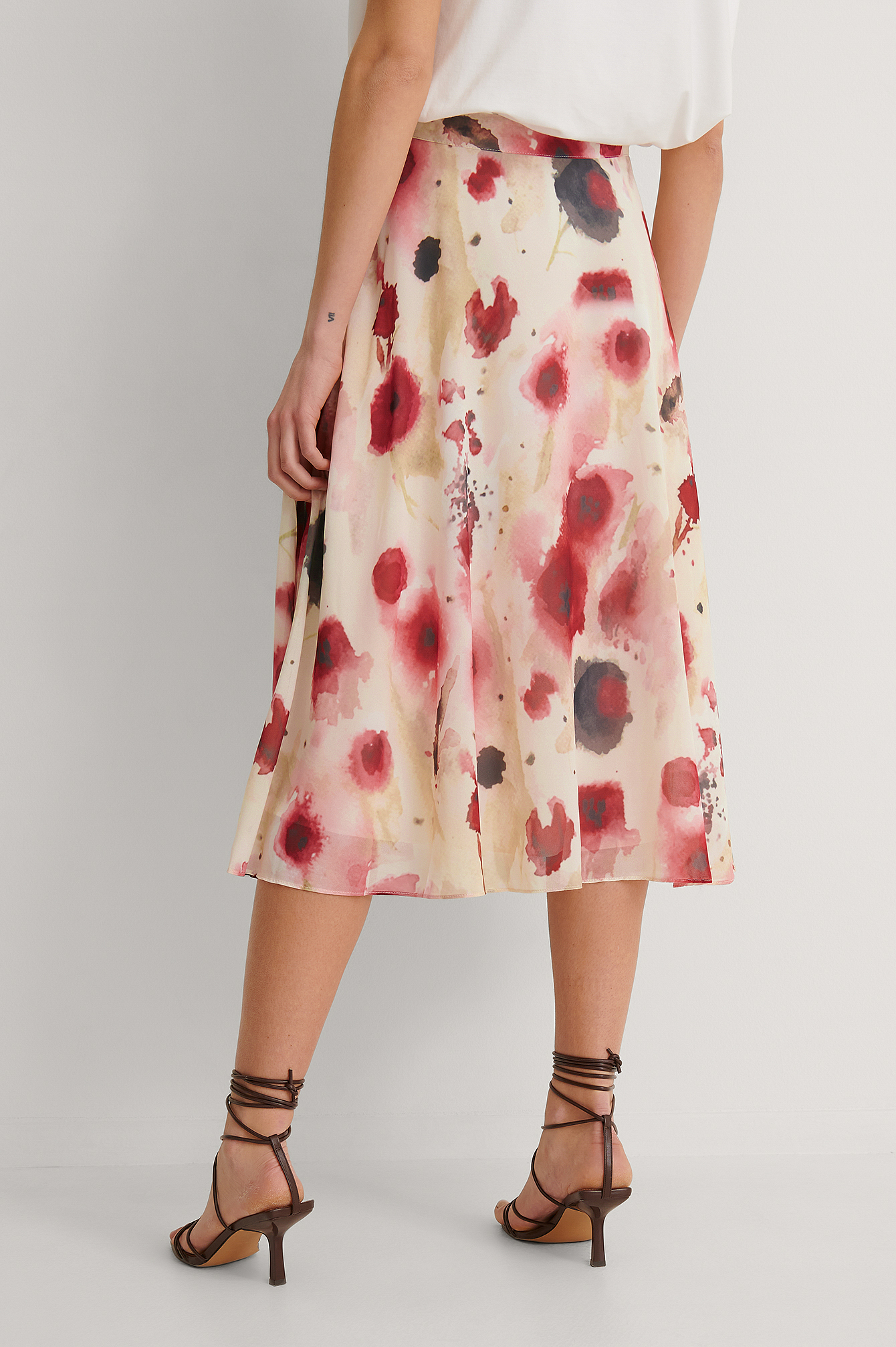Recycled Chiffon Midi Skirt Multicolor | na-kd.com
