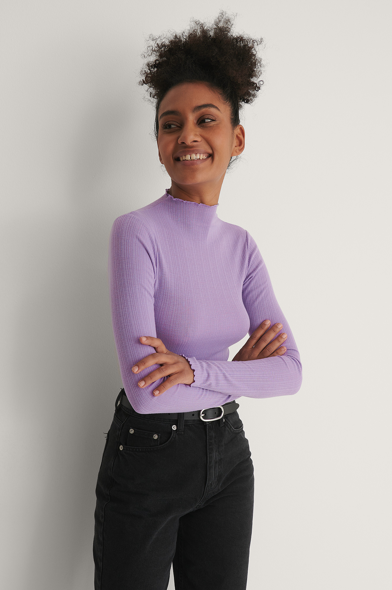 Recyceltes detailliertes Top Lila | NA-KD