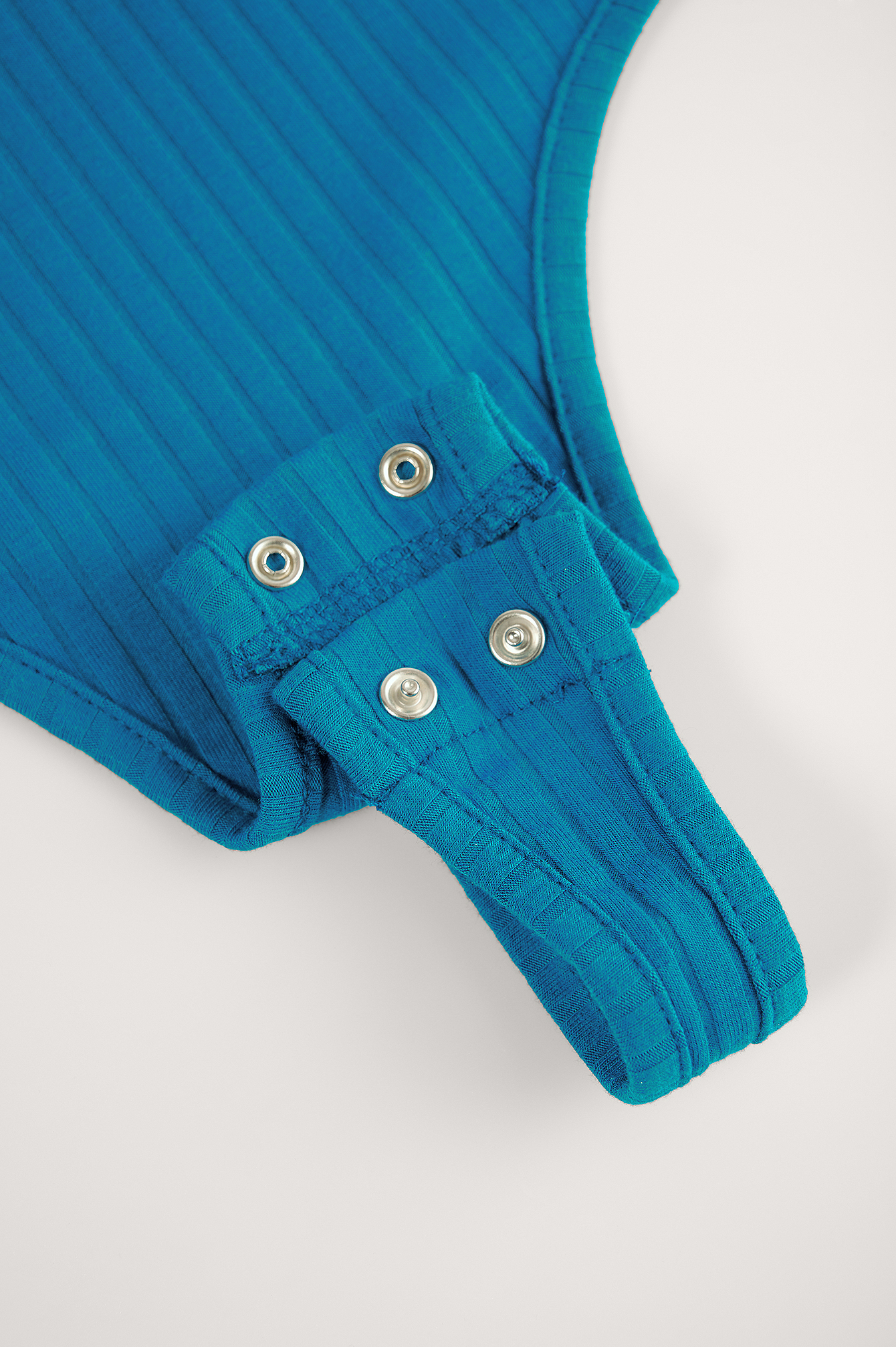 High Neck Ribbed Body Blue | na-kd.com