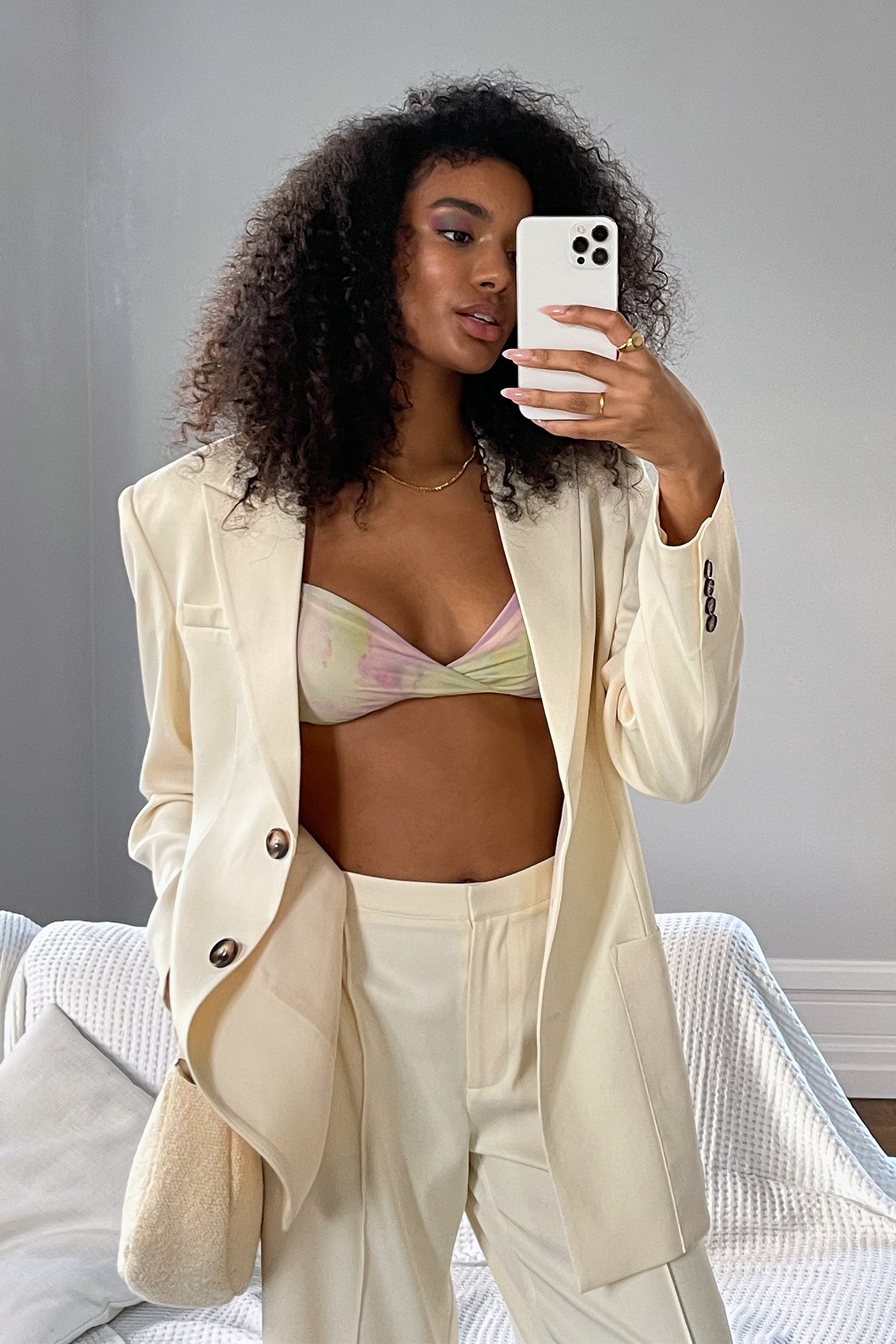 Recycled Soft Regular Pocket Blazer Yellow | na-kd.com