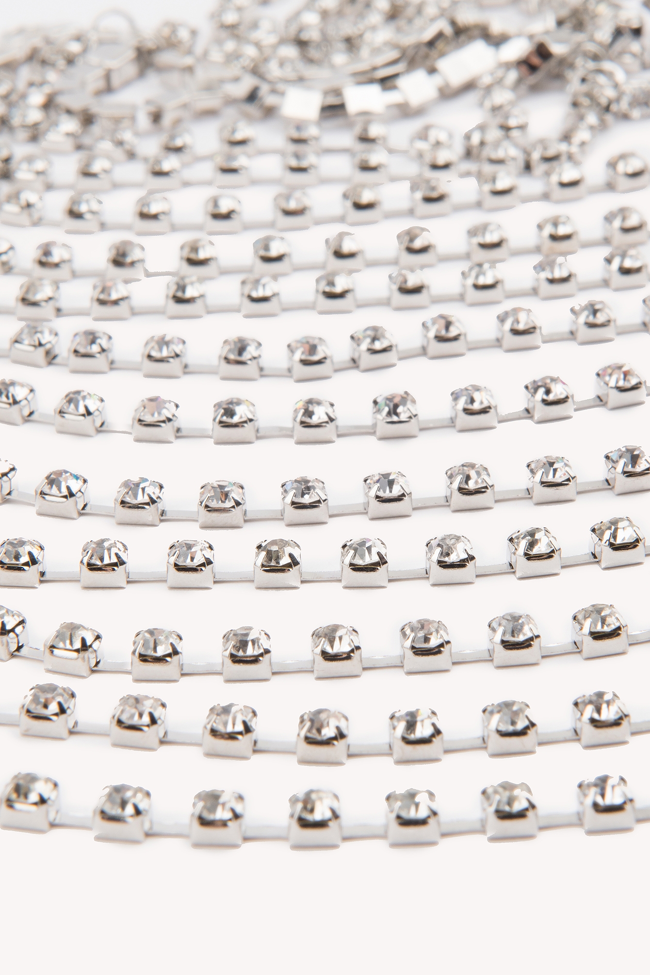 Rhinestone Chain Bra Silber | na-kd.com