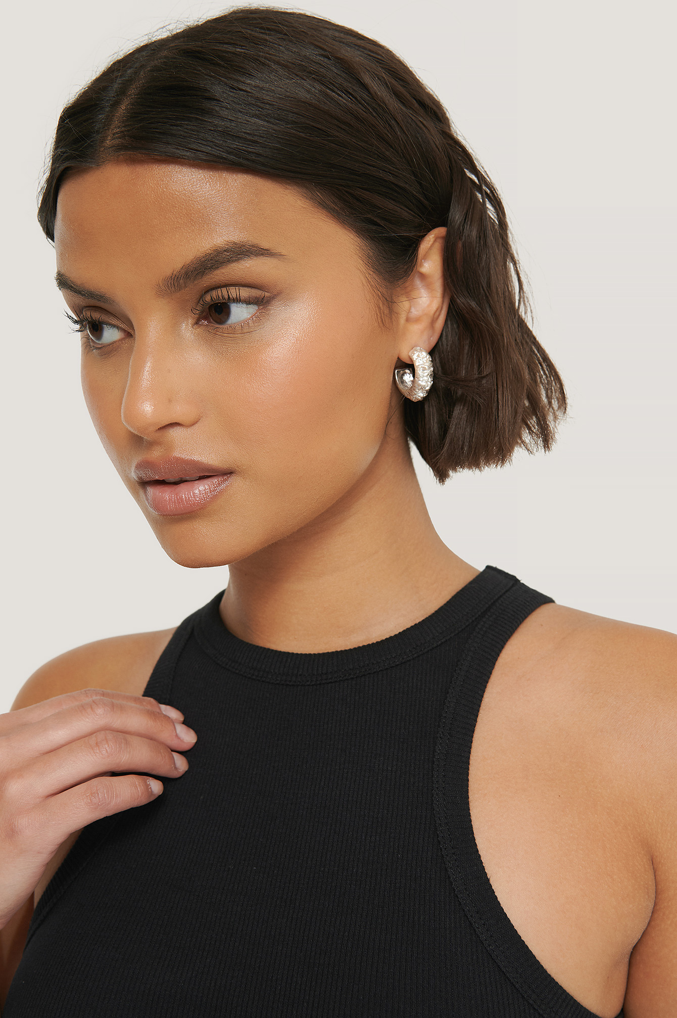 Ribbed Racerback Tank Black | NA-KD