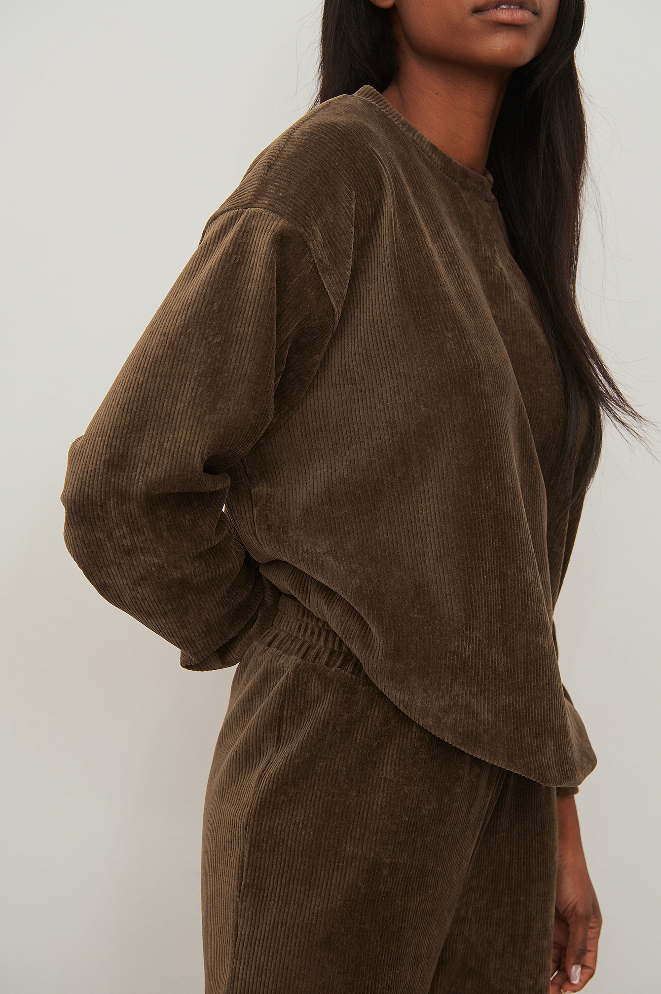 Ribbed Sweatpants Brown | na-kd.com