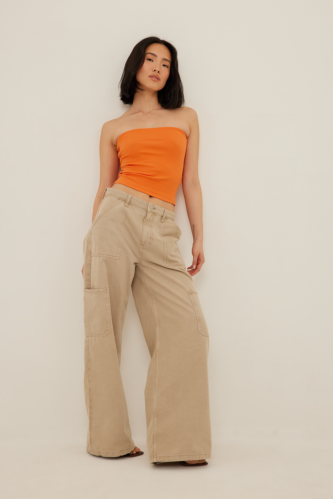 Ribbed Tube Top Orange | na-kd.com