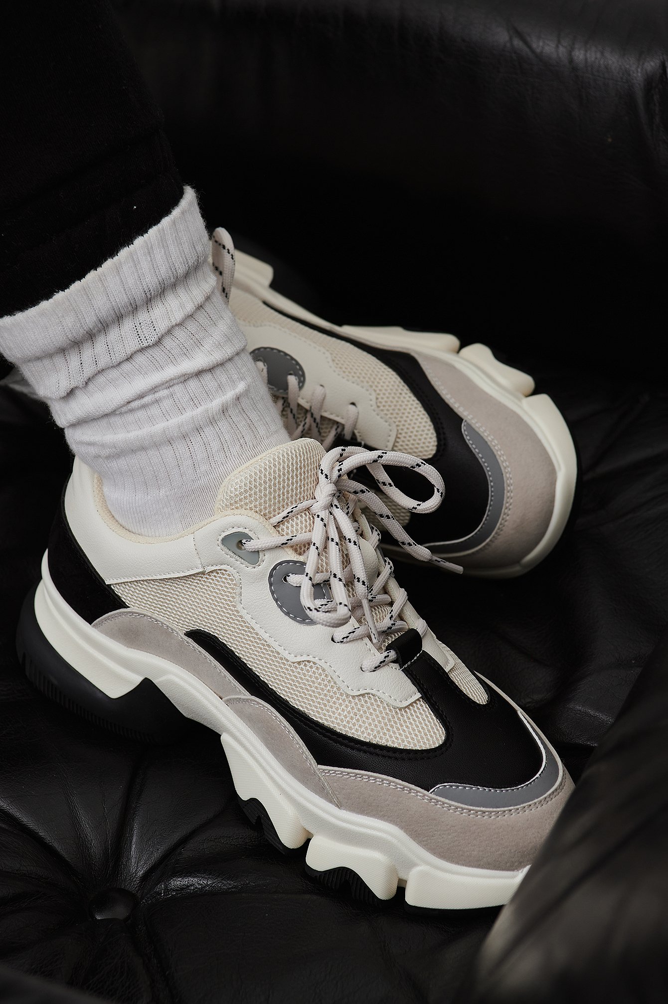 Rounded Sole Chunky Trainers Multicolor | na-kd.com