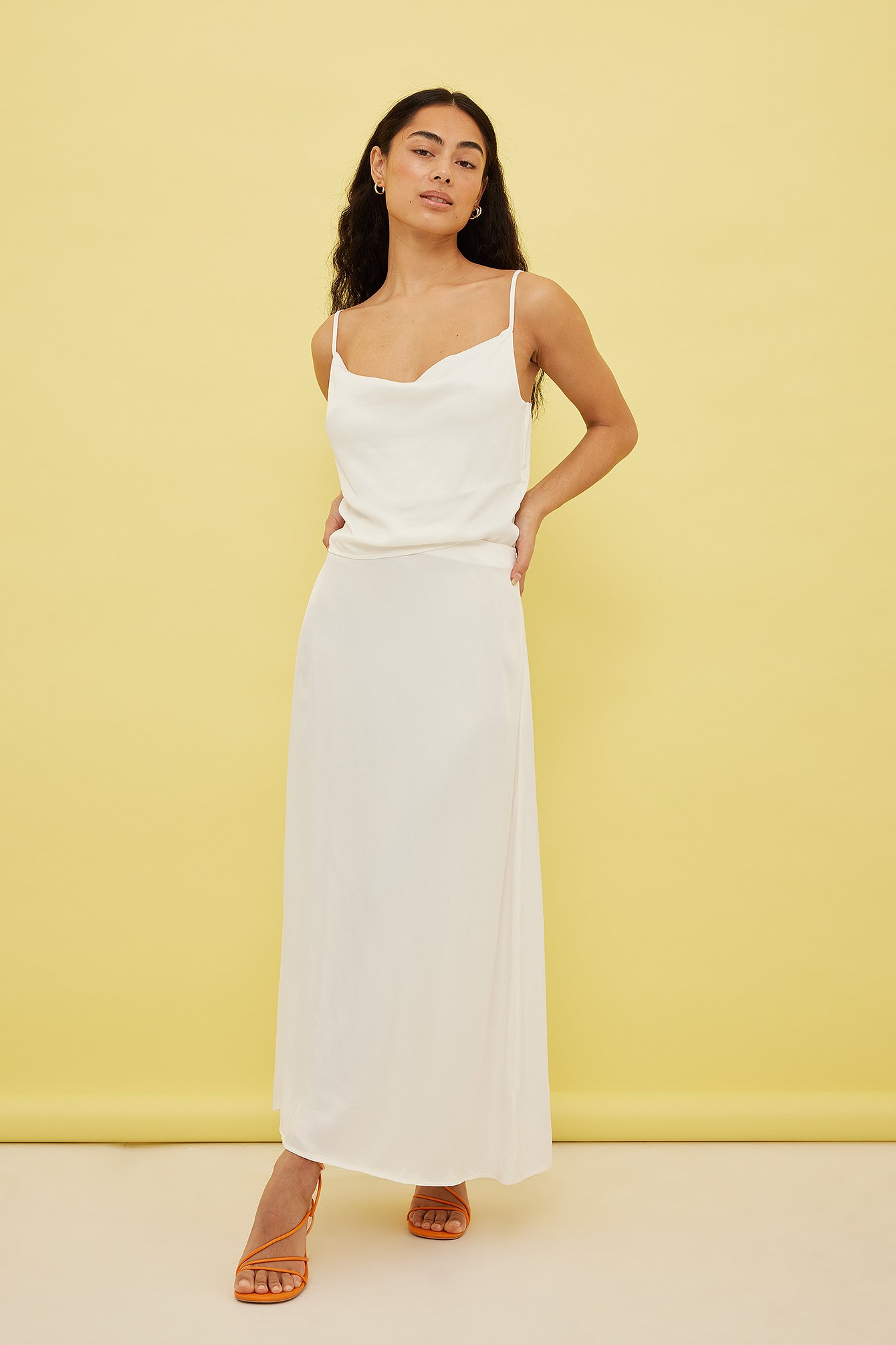 Satin Singlet White | na-kd.com