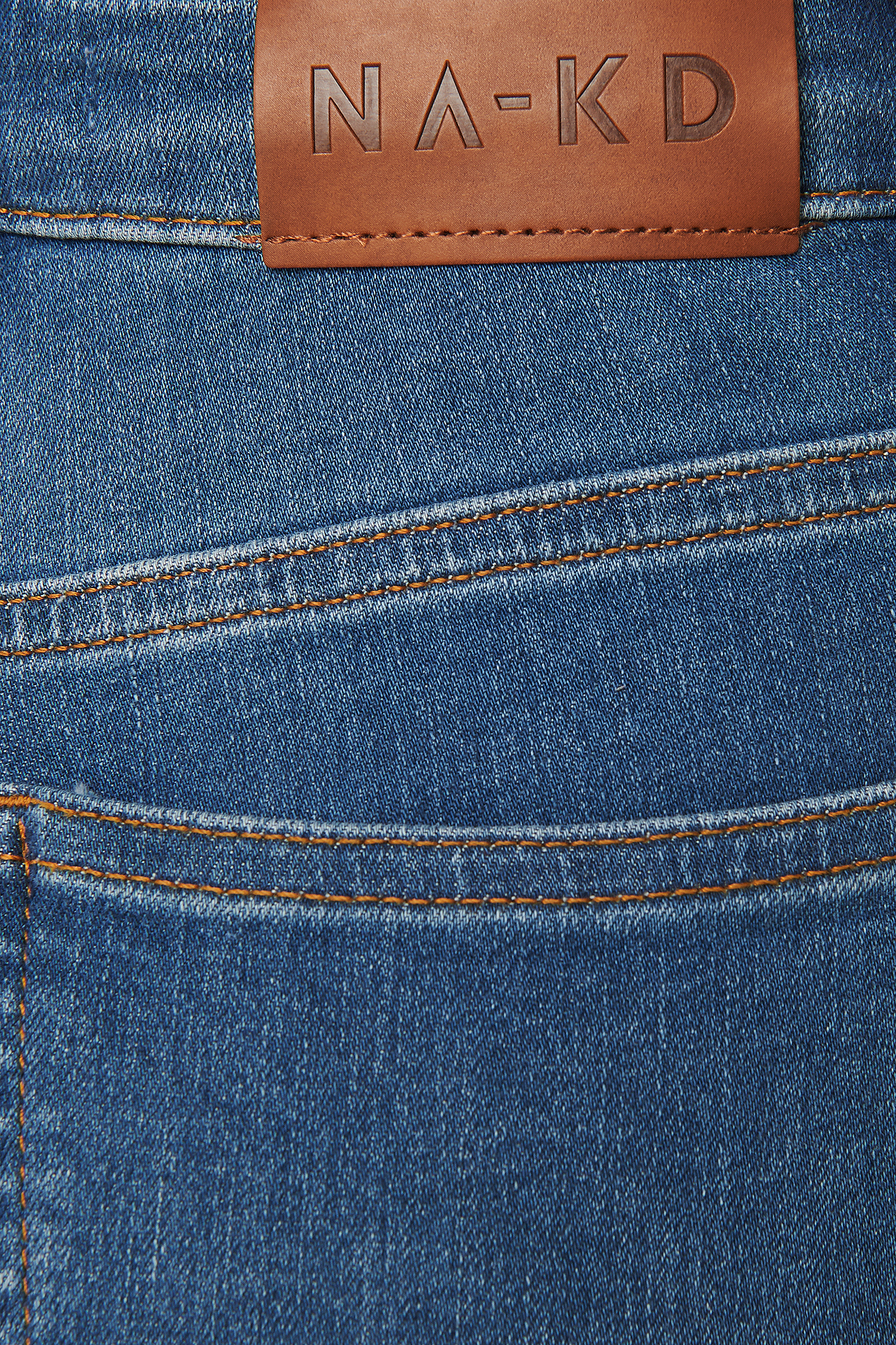 Skinny High Waist Open Hem Jeans Tall Blue | na-kd.com