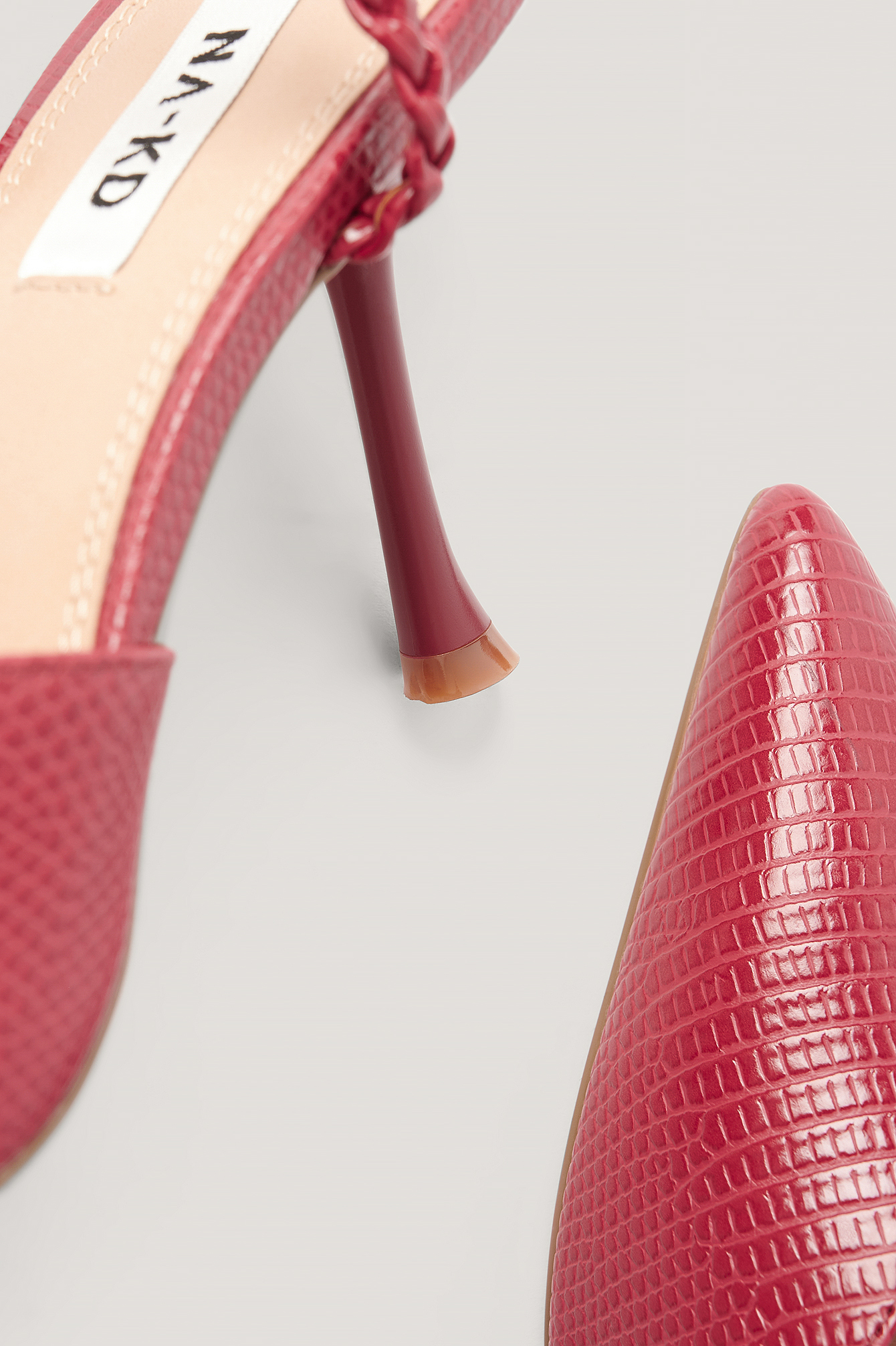 Slanted Stiletto Lace Up Pumps Red | na-kd.com