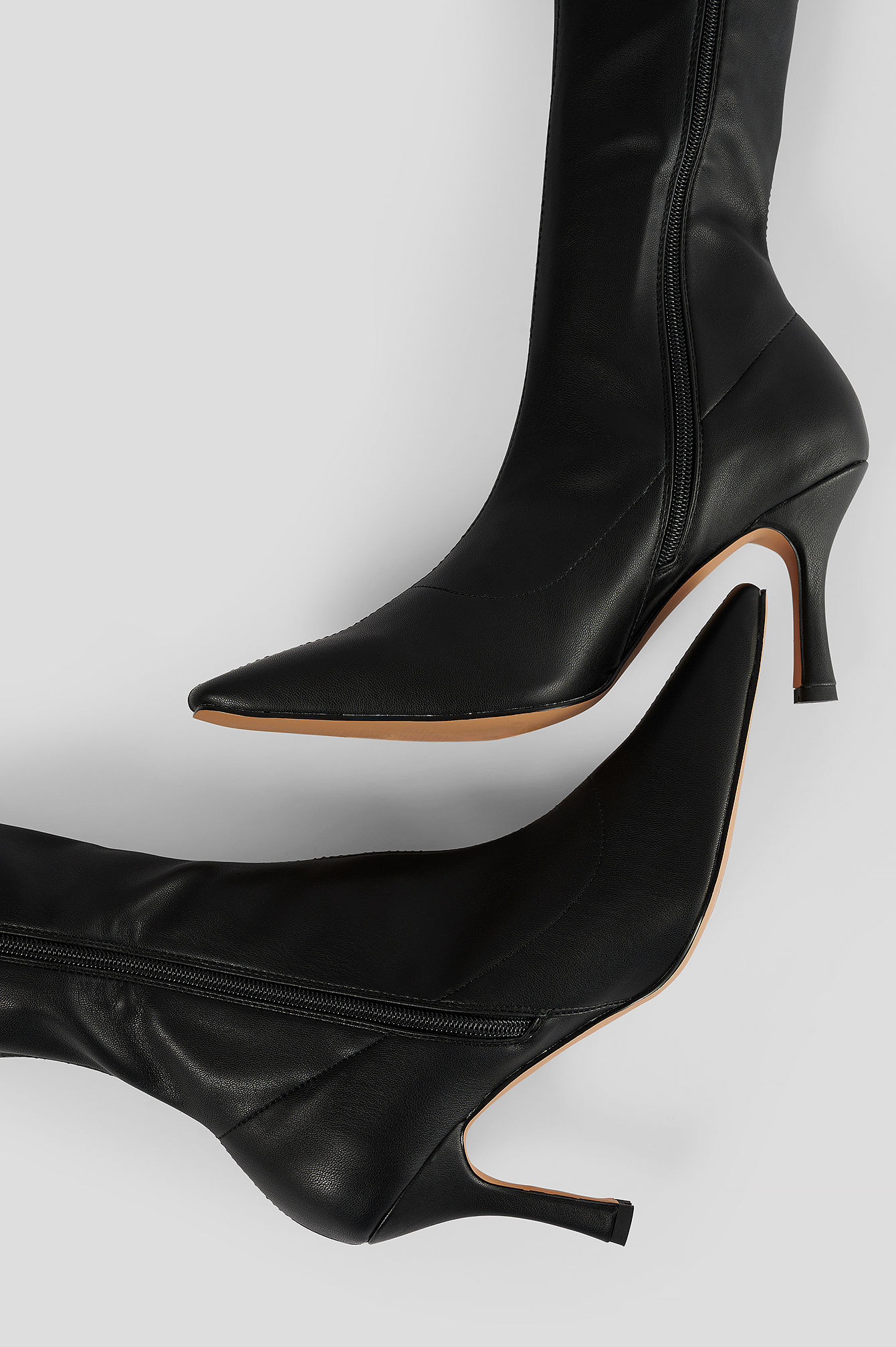 Slim Long Toe Boots Black | na-kd.com