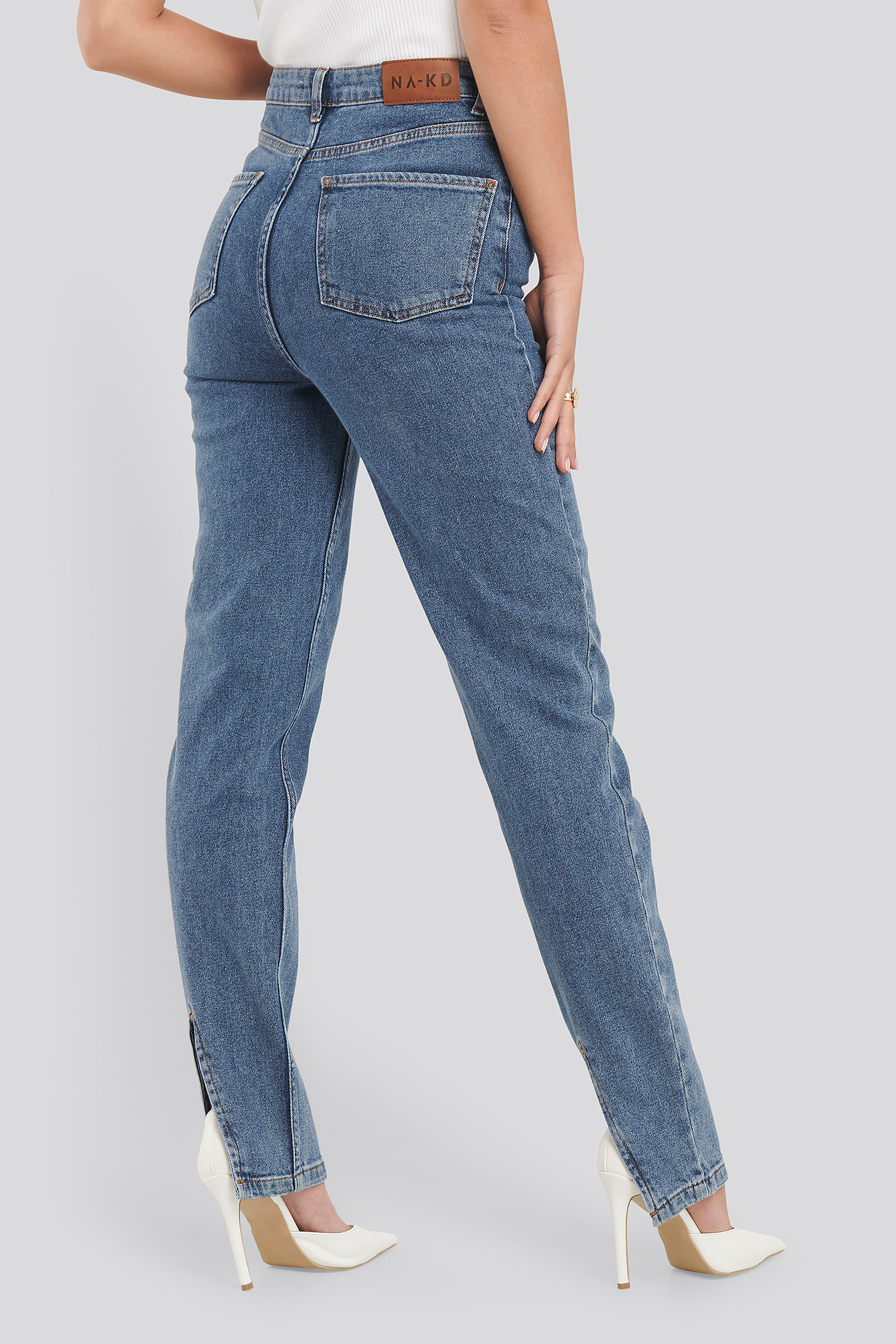 Slit Back Denim Blue | na-kd.com