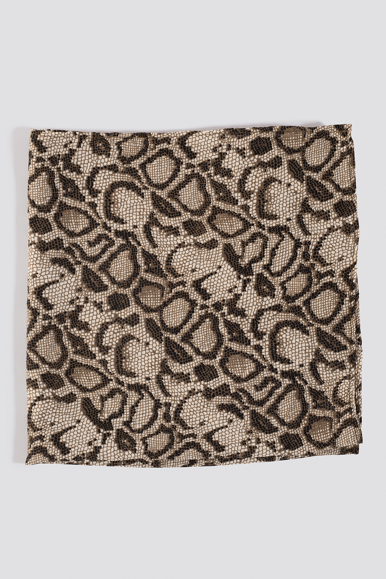 Snake Pattern Scarf Brown | na-kd.com
