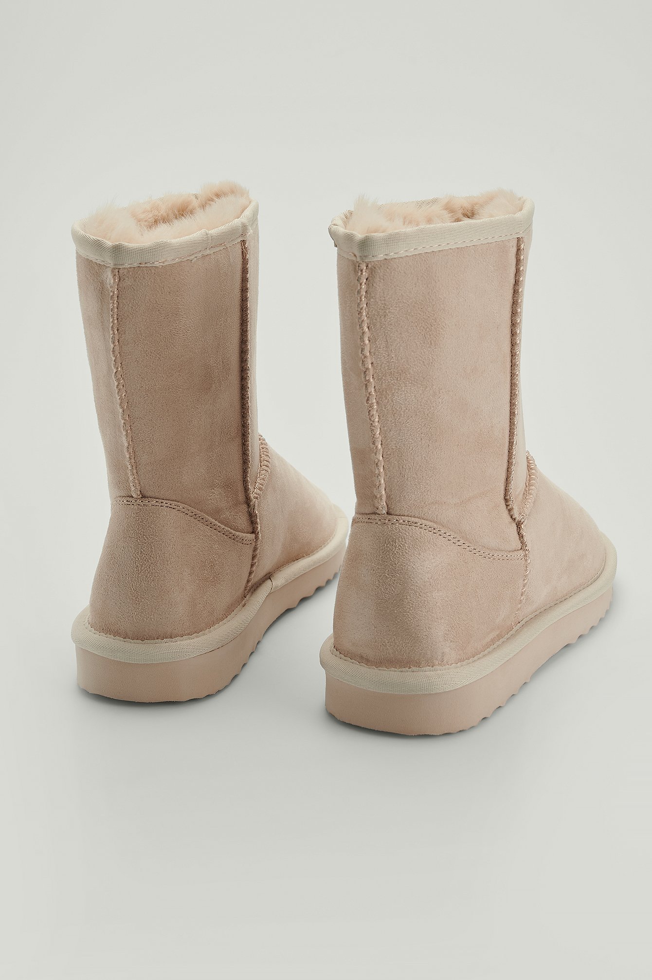 Soft Teddy Boots Beige | na-kd.com