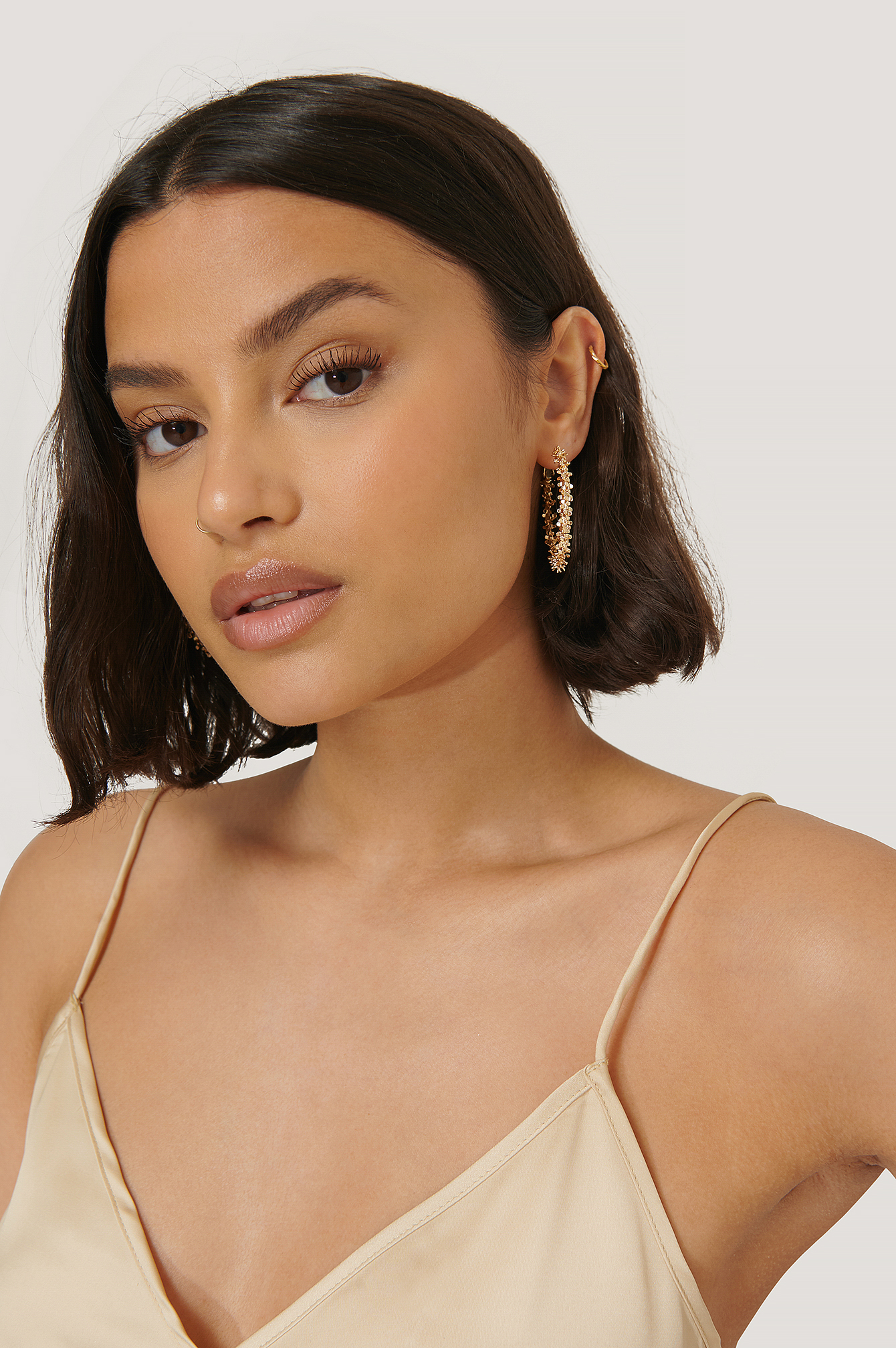Spike Detailed Oval Hoops Gold | NA-KD