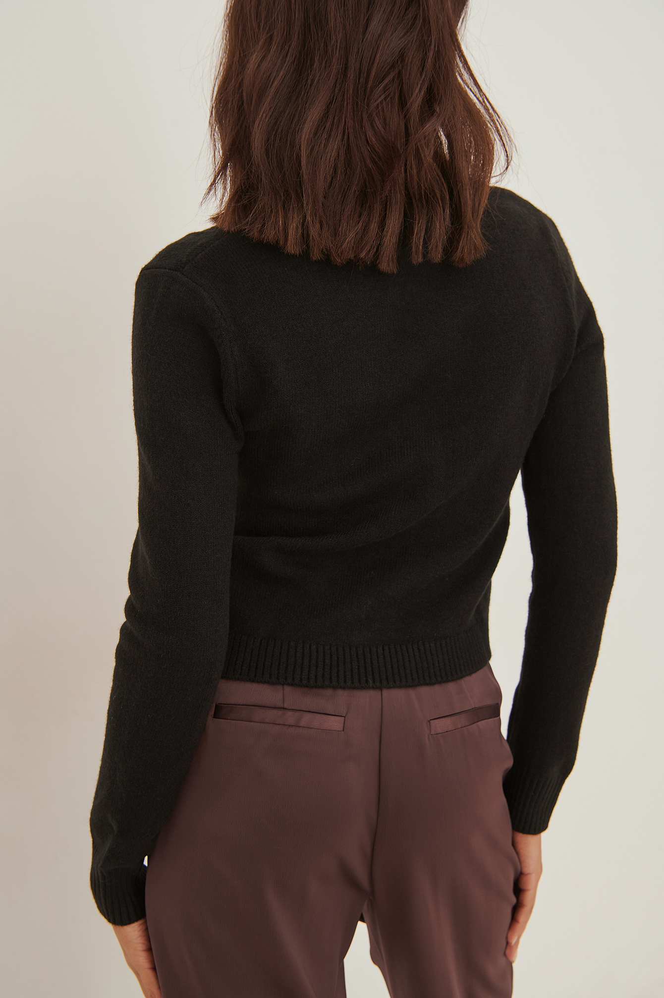 Square Neck Knitted Cardigan Black | na-kd.com