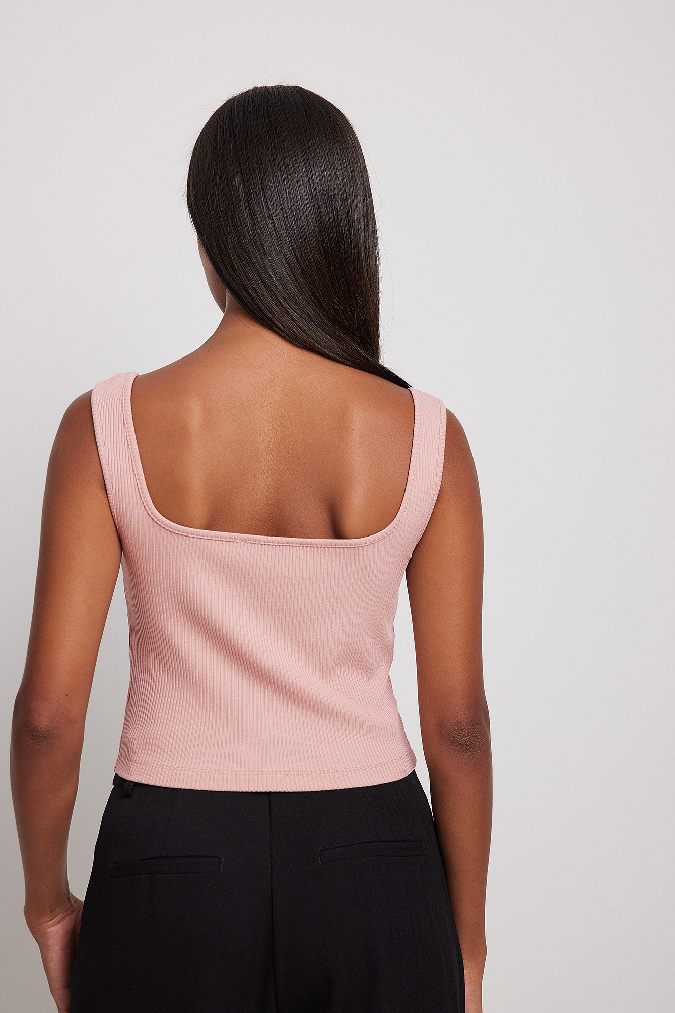 Squared Neck Singlet Pink | na-kd.com