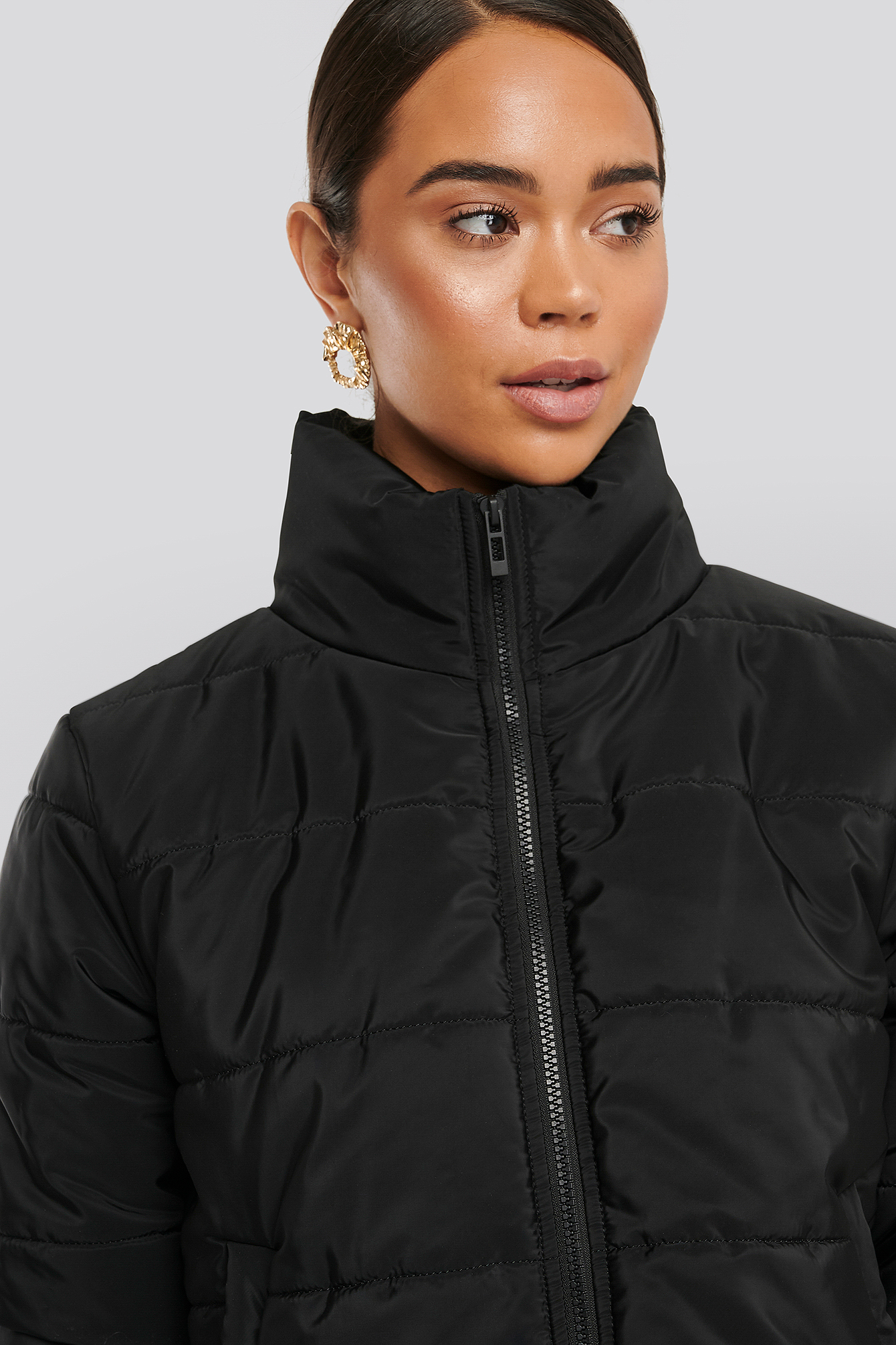 Statement Padded Puffer Jacket Negro | na-kd.com