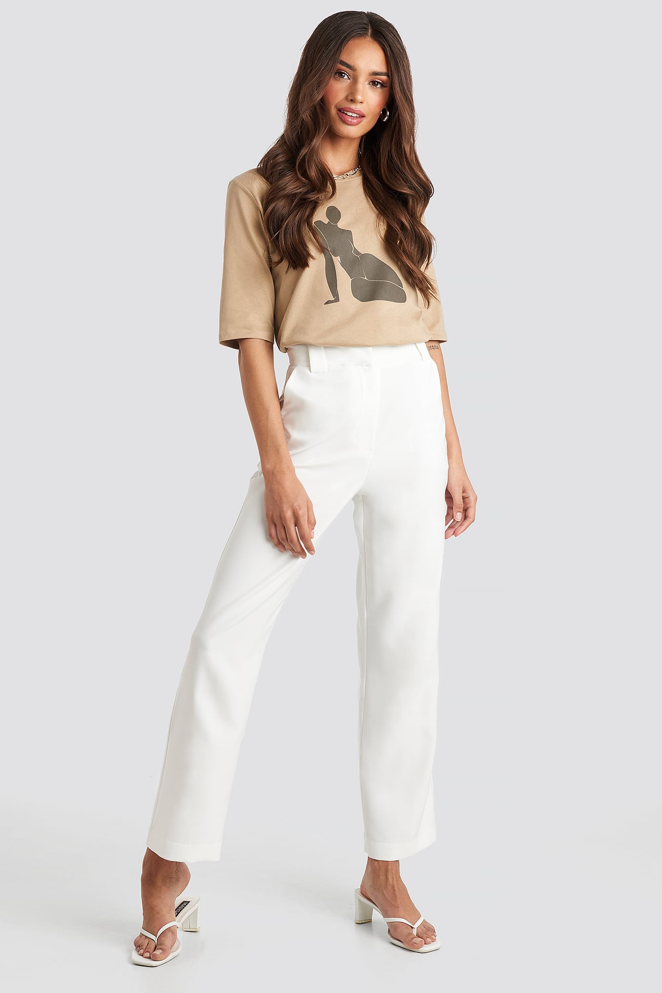 Josefine Simone X Na-kd Straight Suit Pants - White | ModeSens