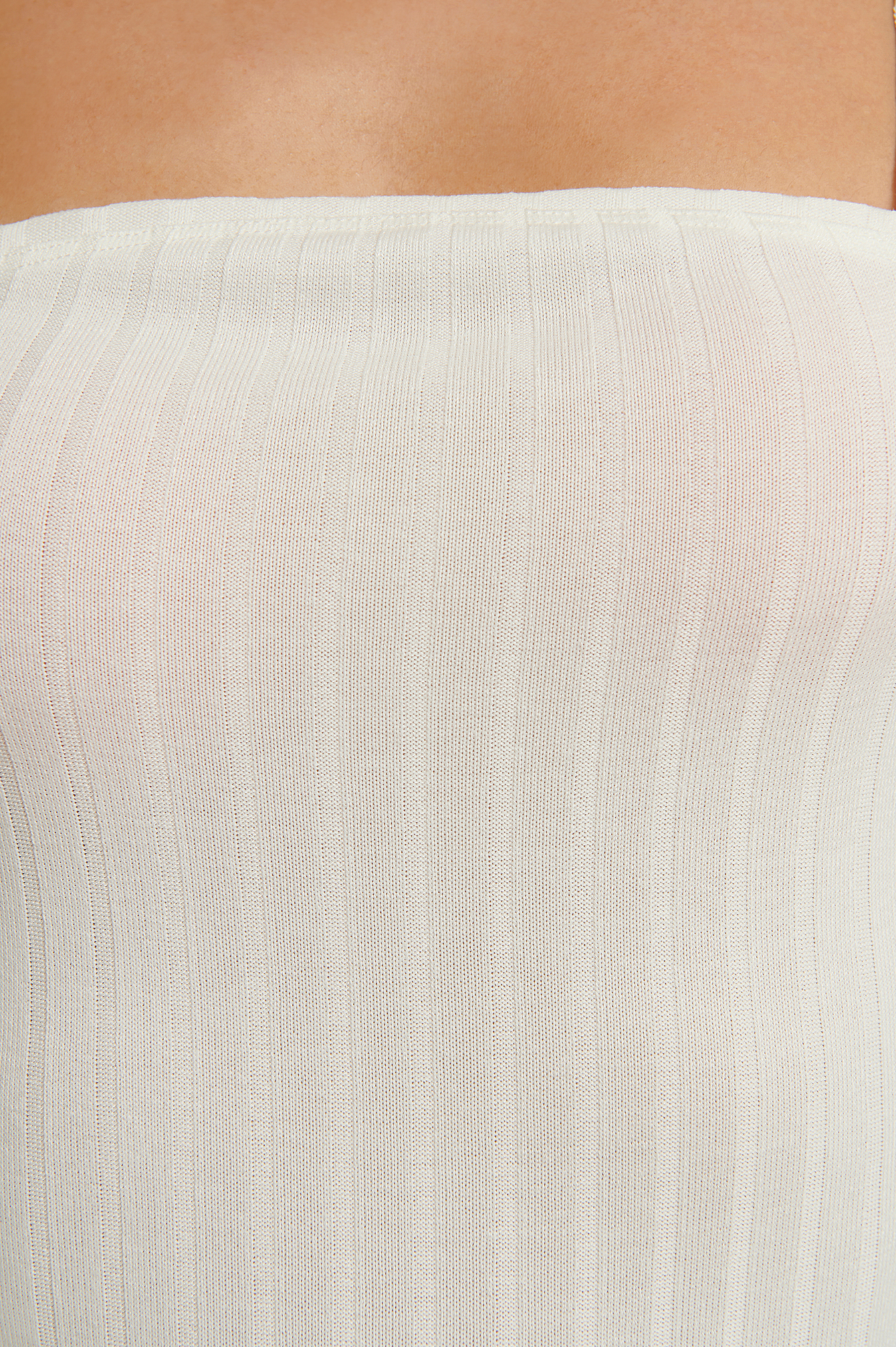 Strap Ribbed Body White | na-kd.com