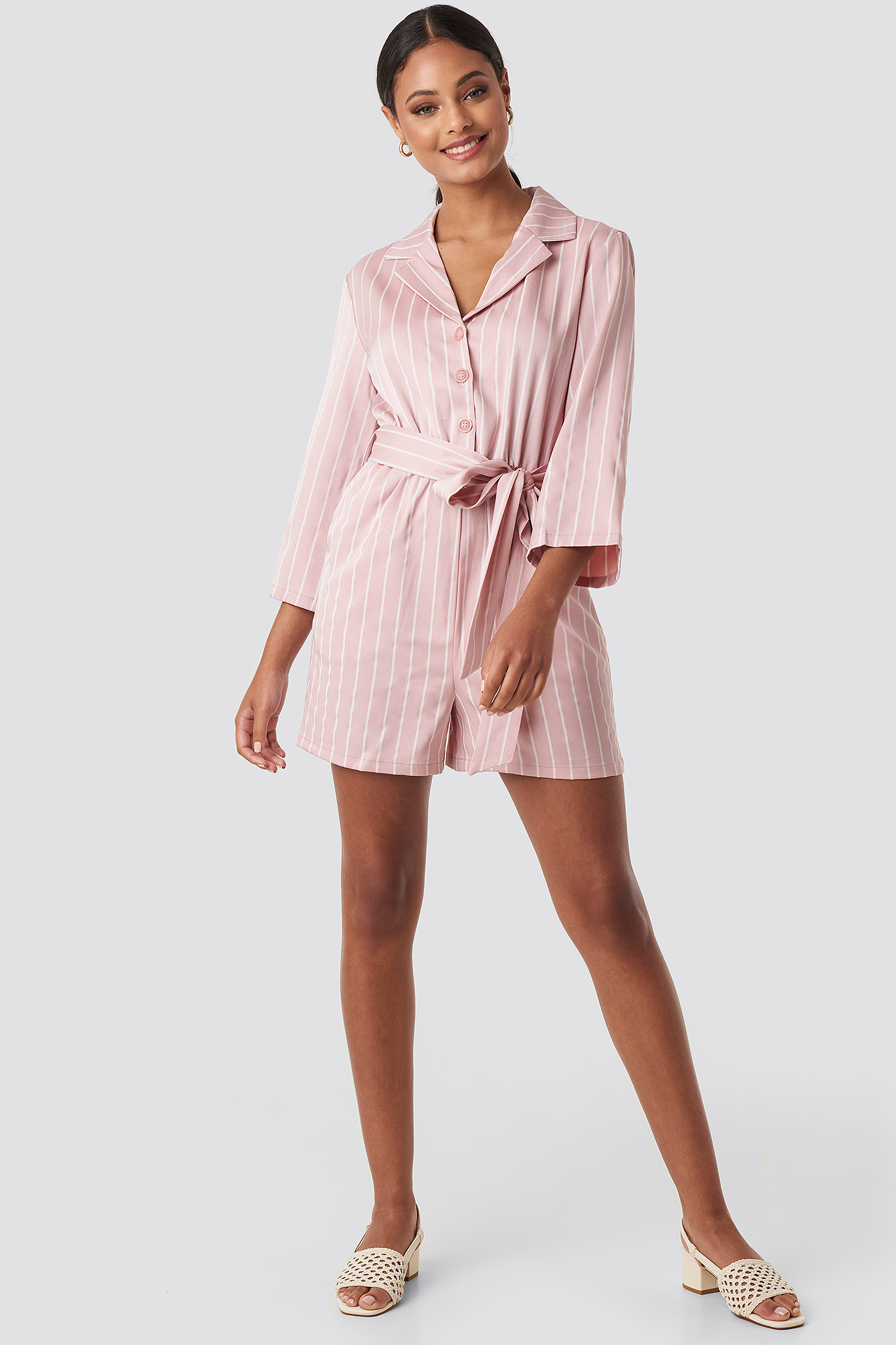 Striped Playsuit Pink | NA-KD
