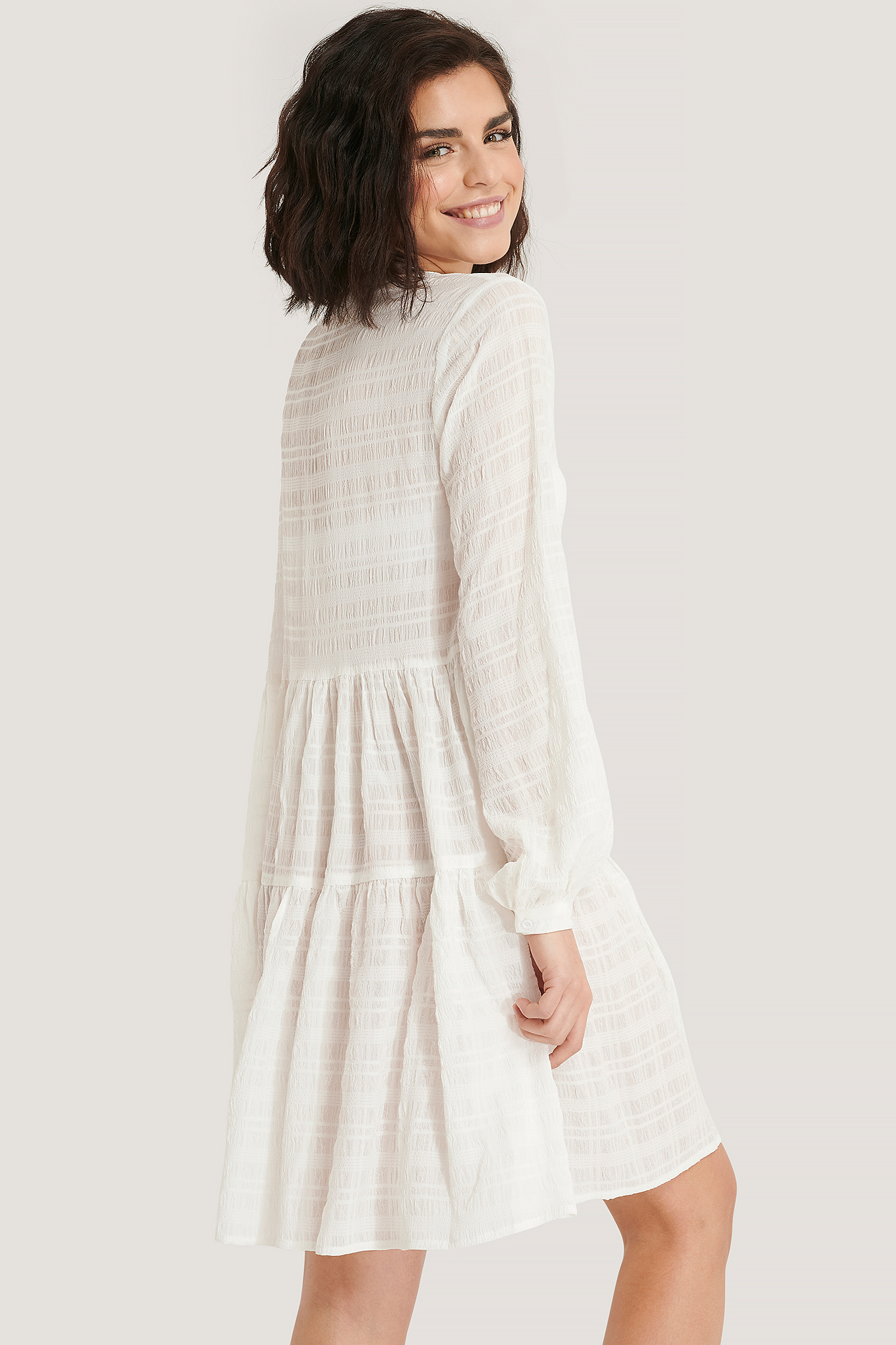 Structure A-Line Dress White | na-kd.com