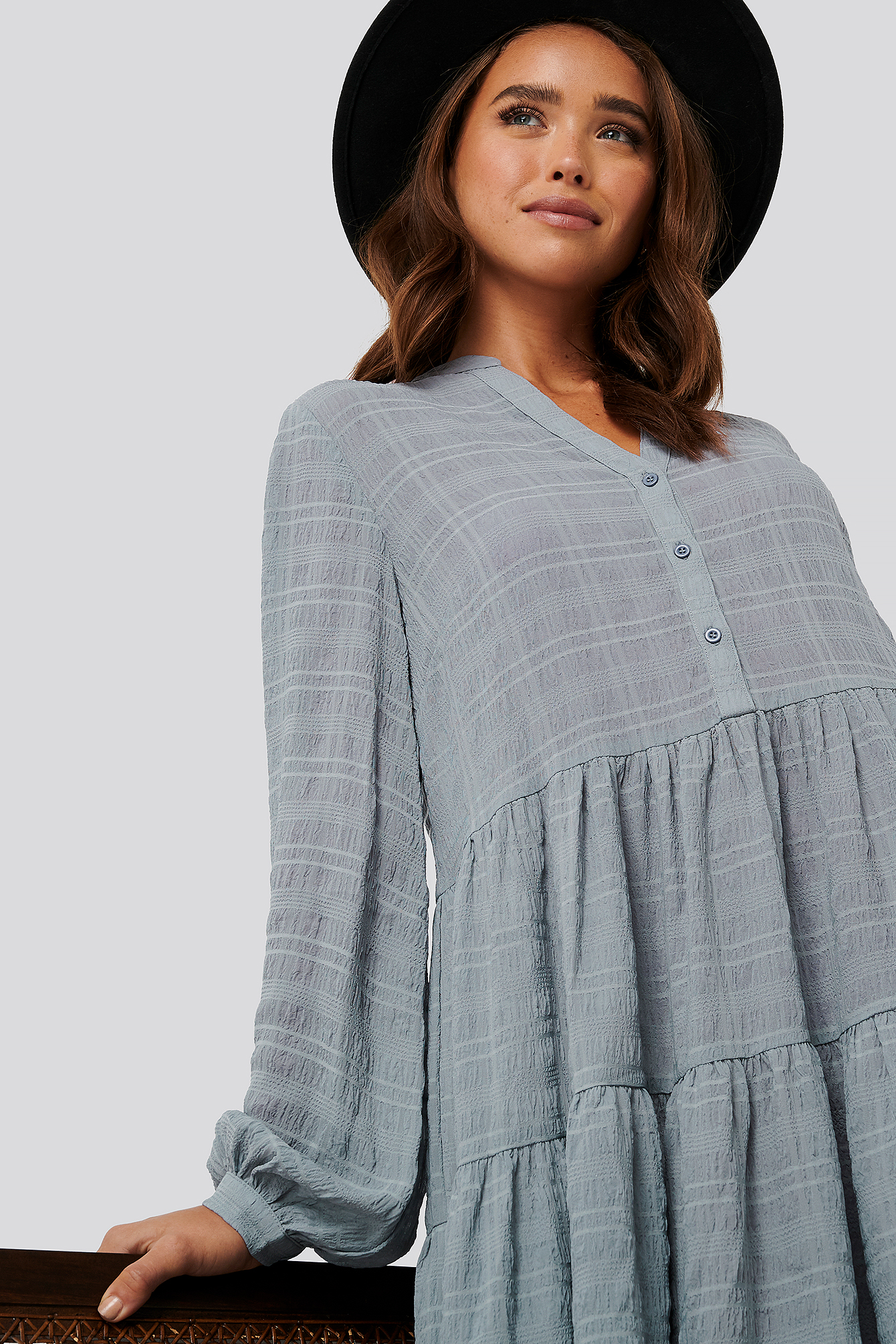 Structure A-Line Dress Azul | na-kd.com