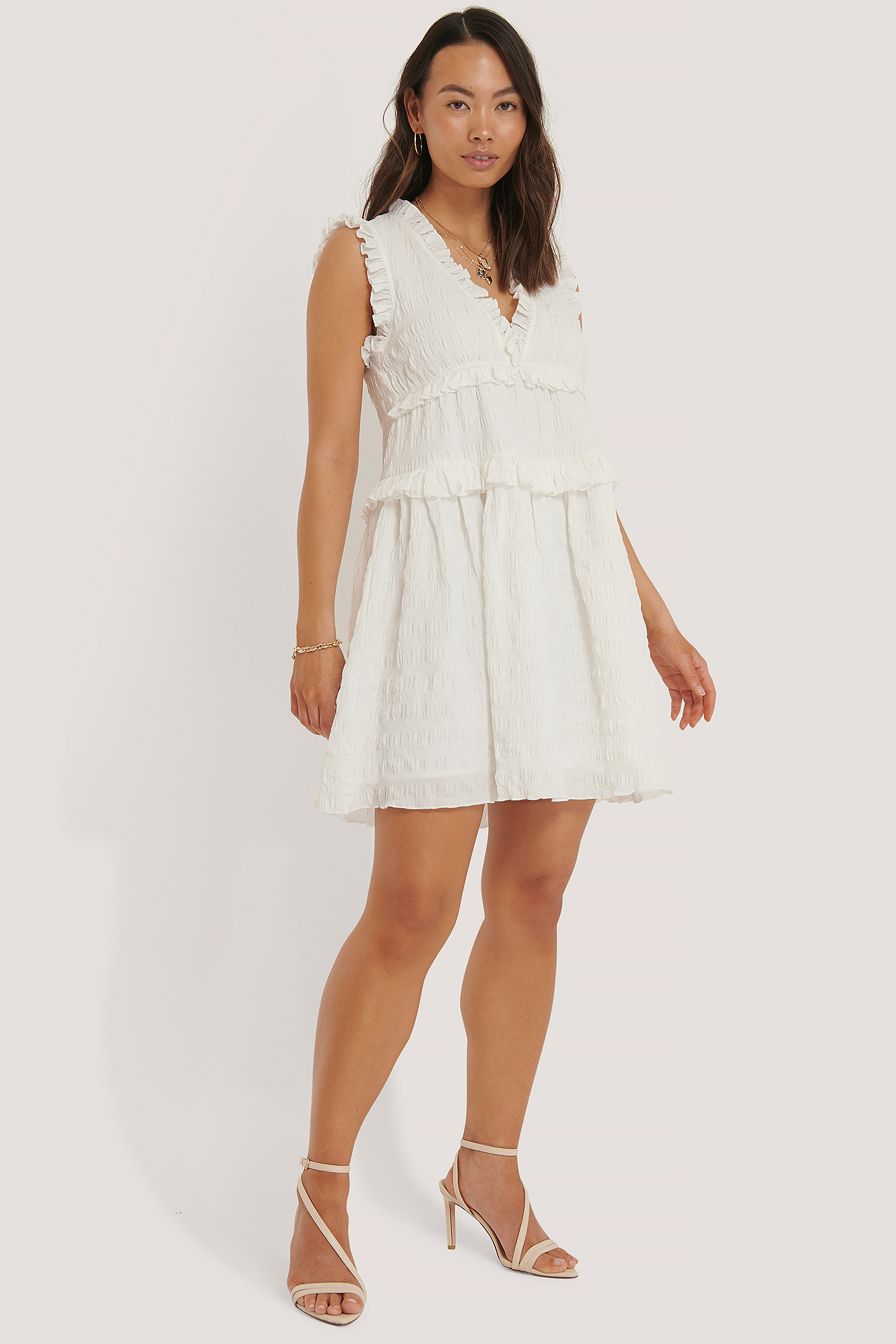 Structured Detailed Dress White | na-kd.com