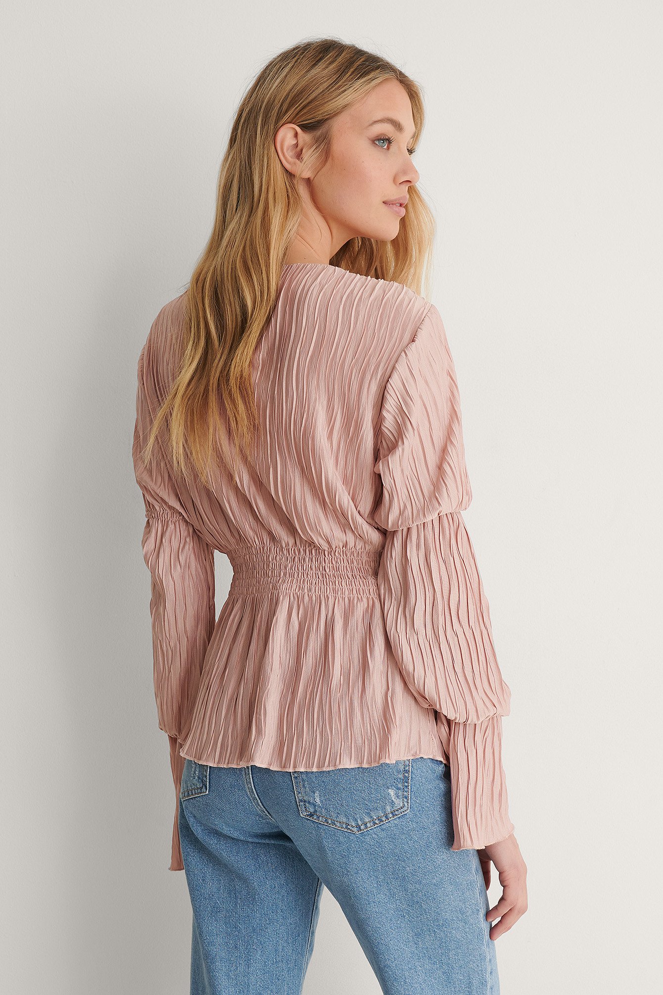 Structured Smock Detail Top Pink | NA-KD