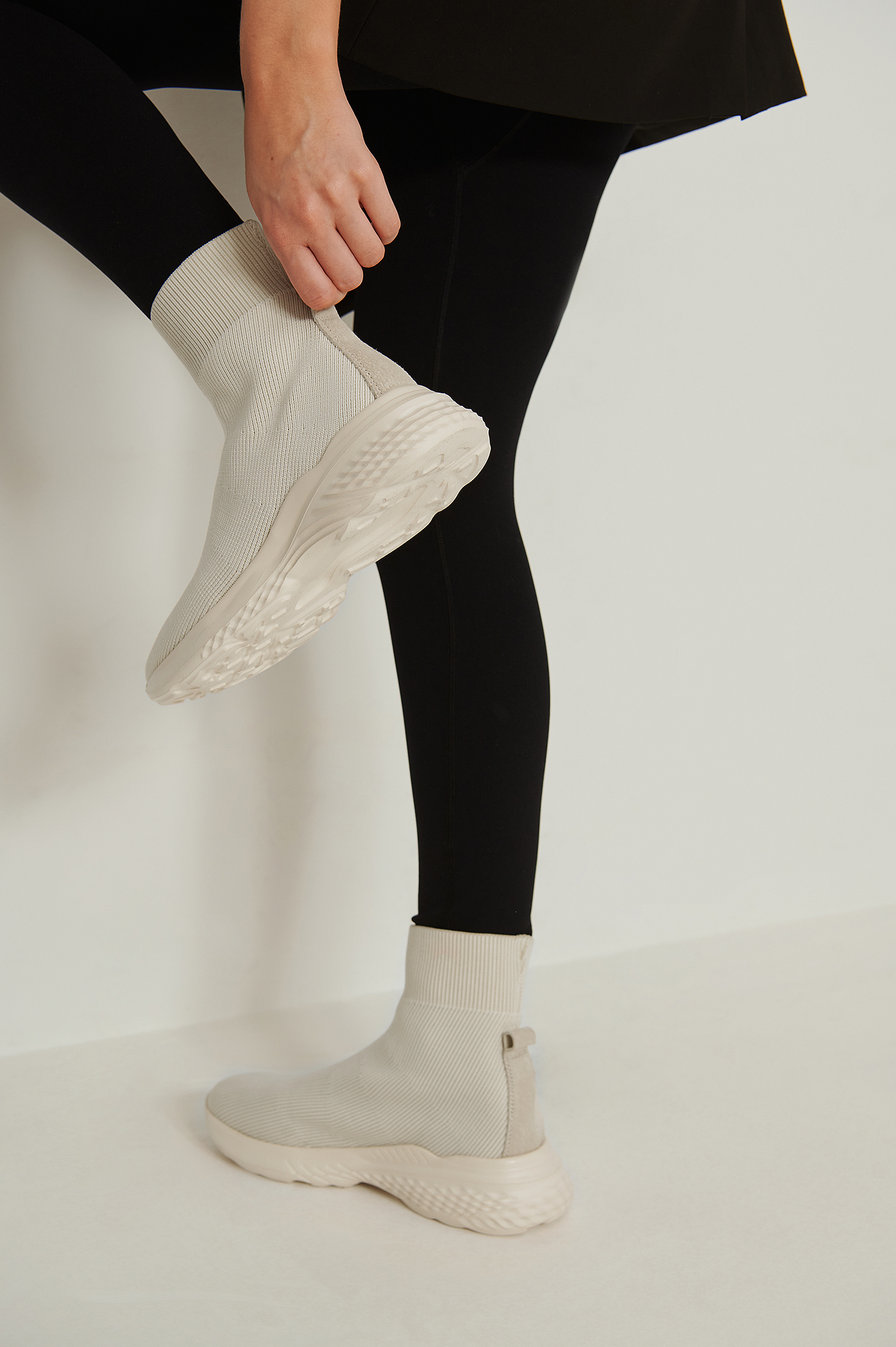 Structured Sock Trainers Offwhite | na-kd.com