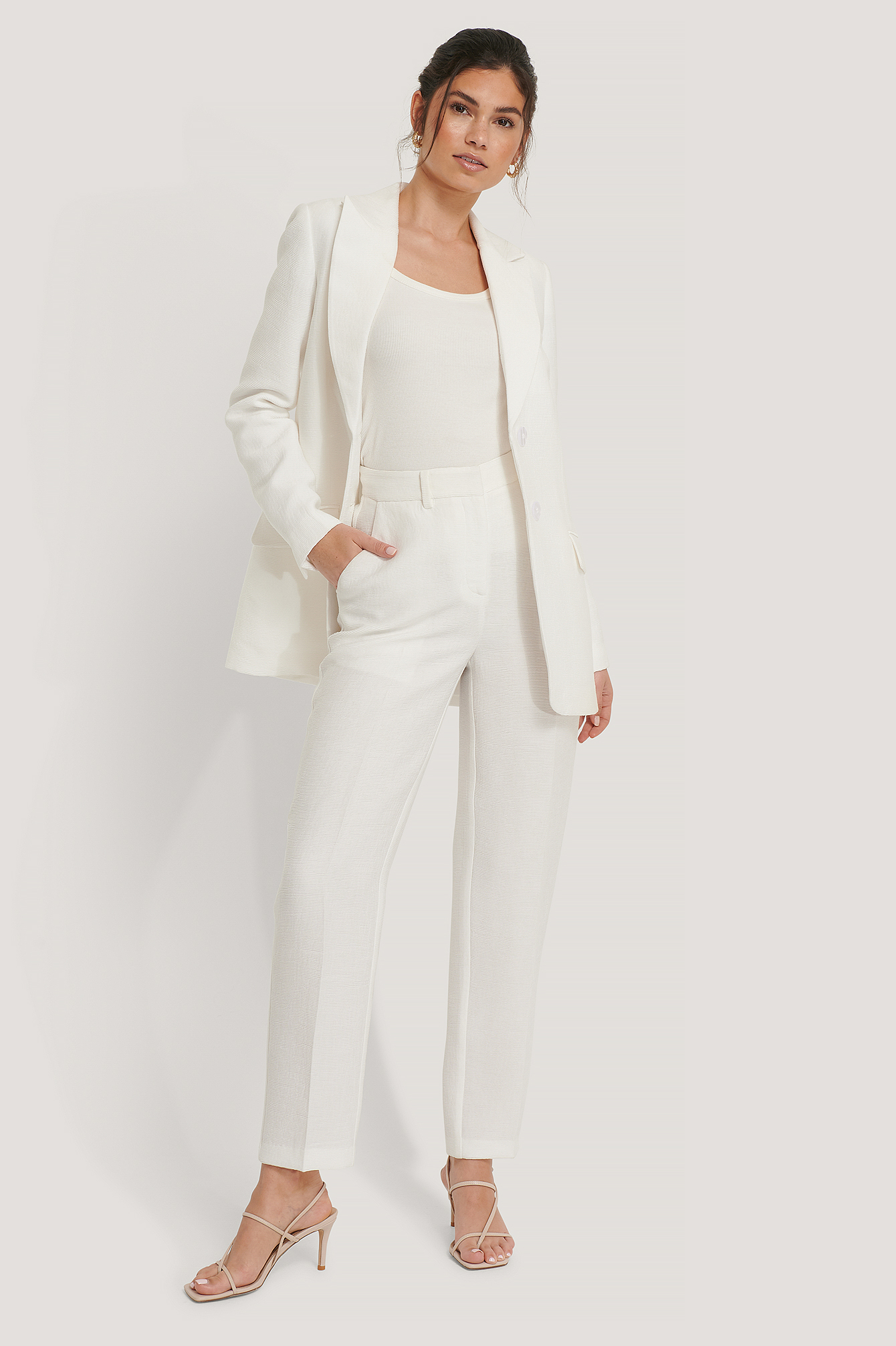 Structured Suit Pants Offwhite | NA-KD