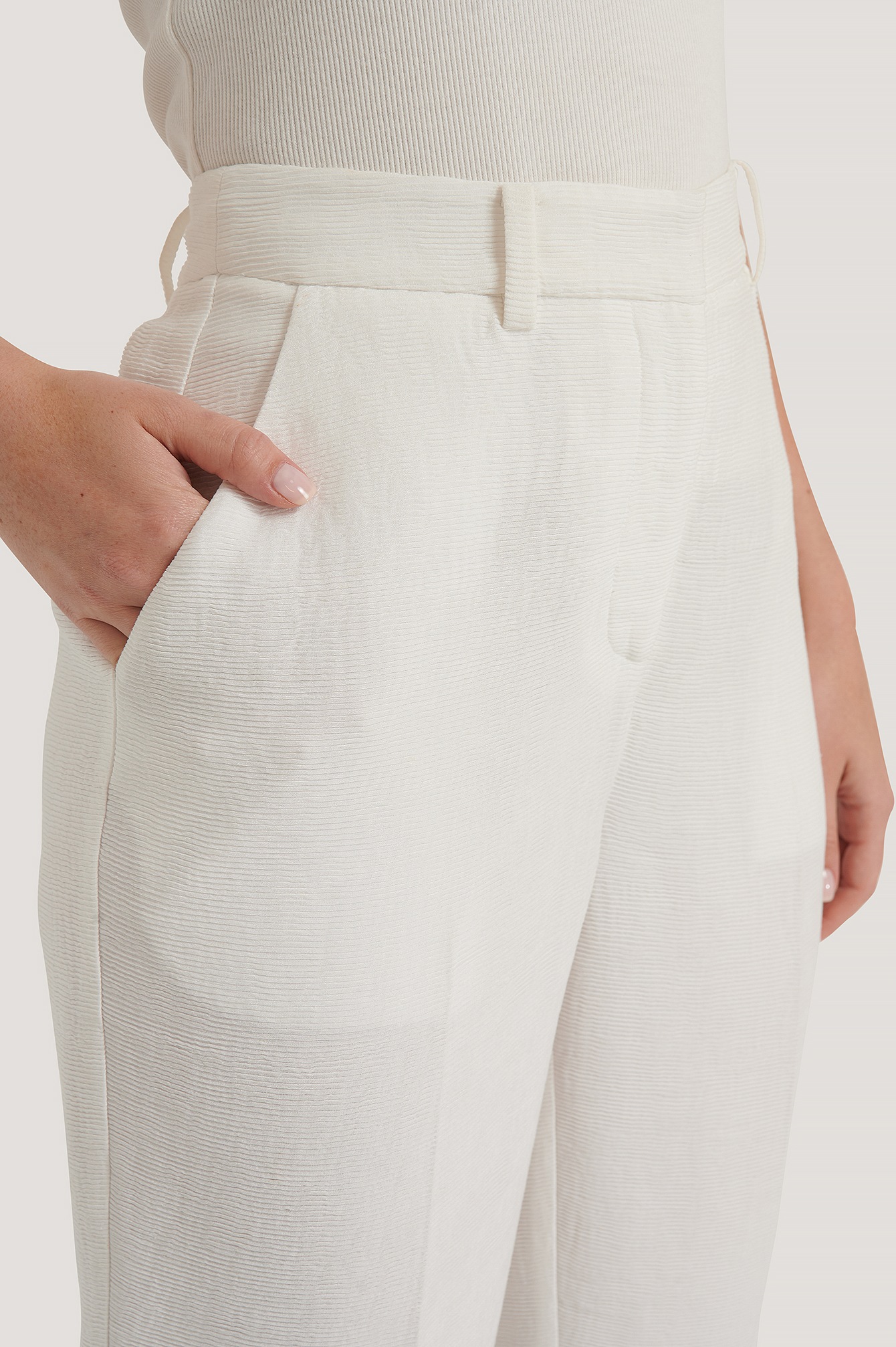 Structured Suit Pants Offwhite | na-kd.com