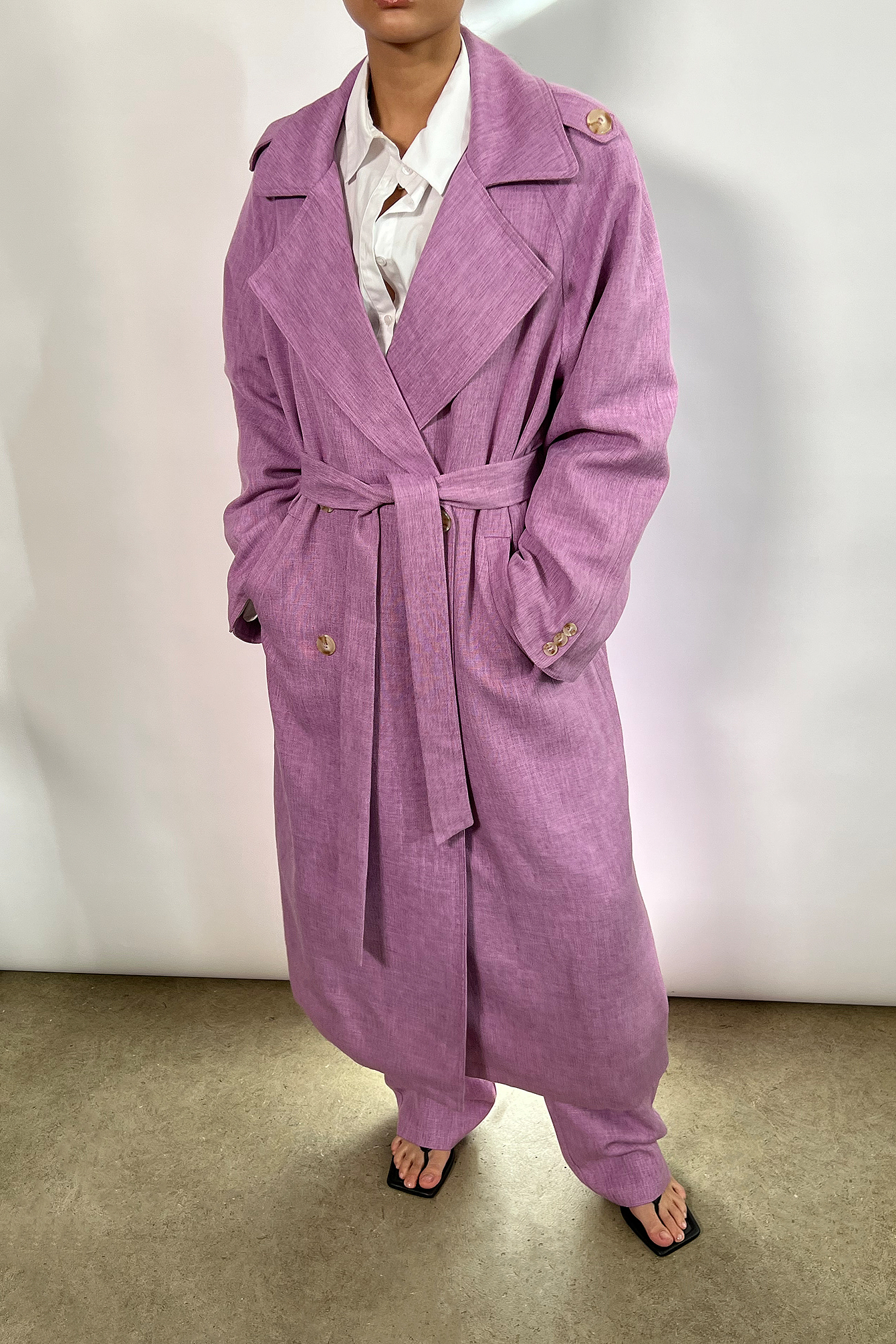 Structured Trenchcoat Purple | na-kd.com