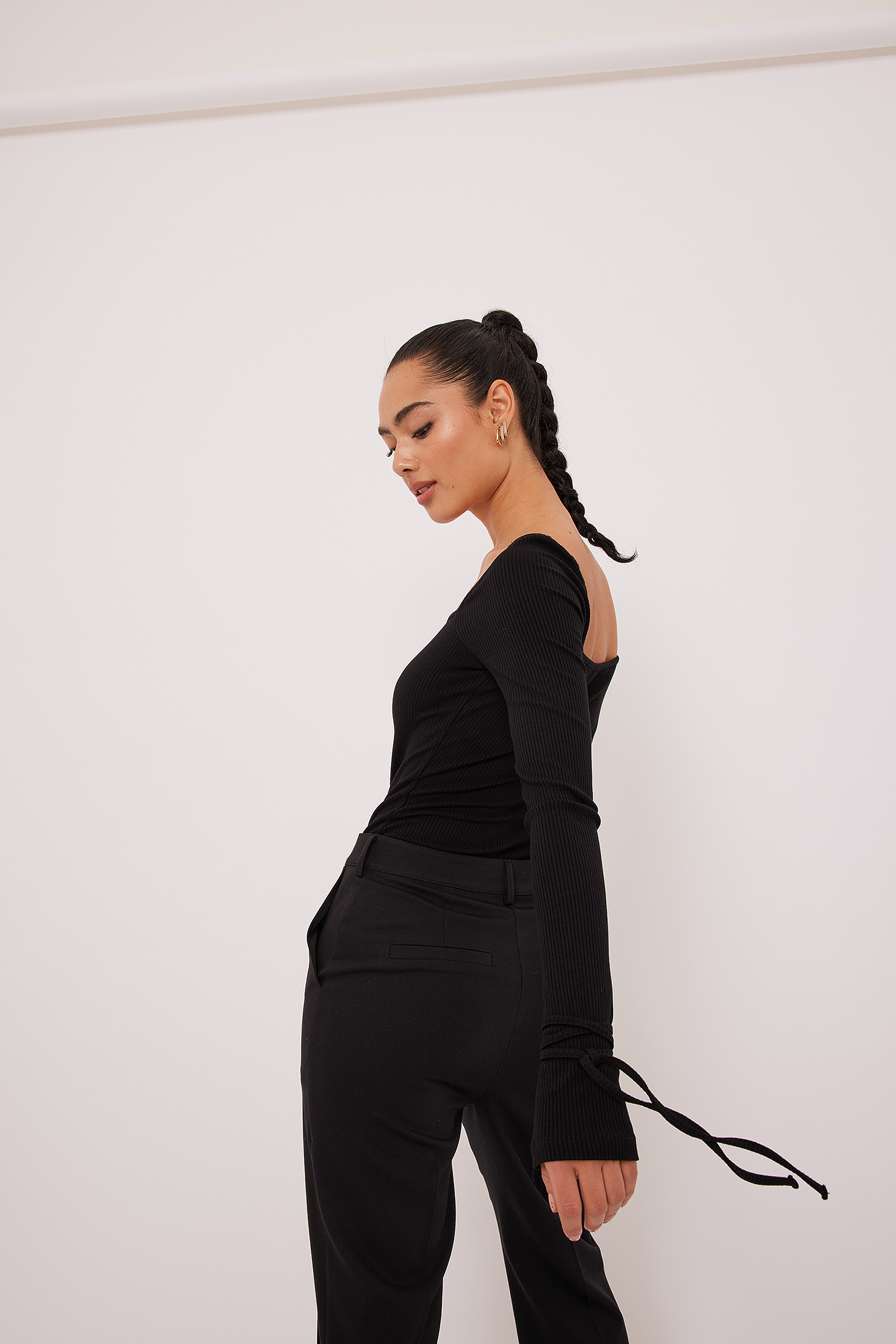 Recycled Tie Detail Body Black | na-kd.com