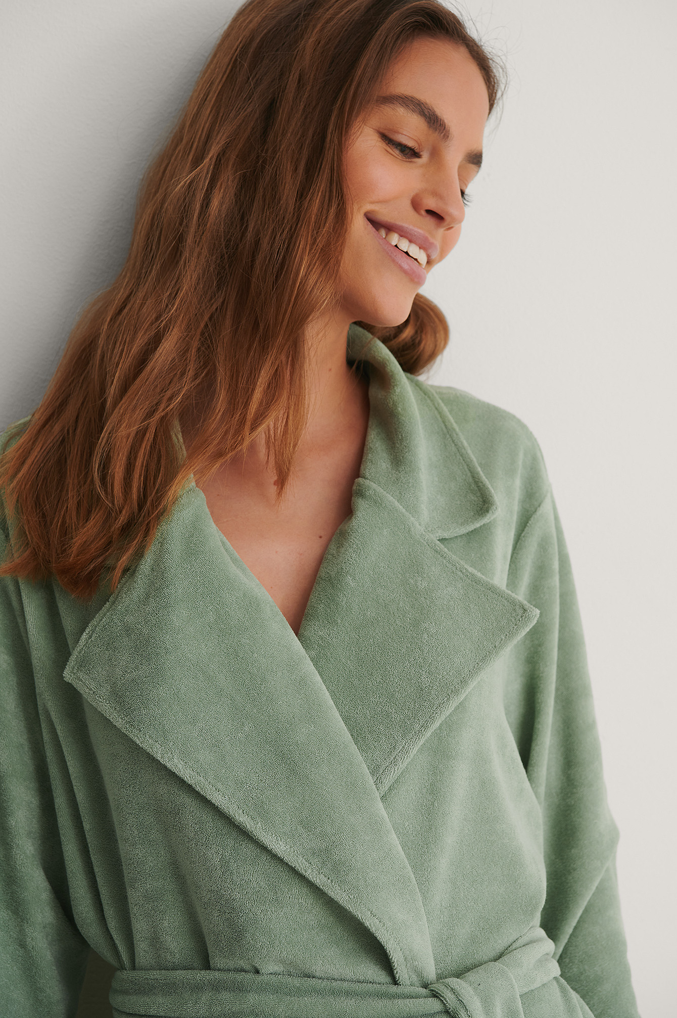 Organic Terry Cloth Robe Green | na-kd.com