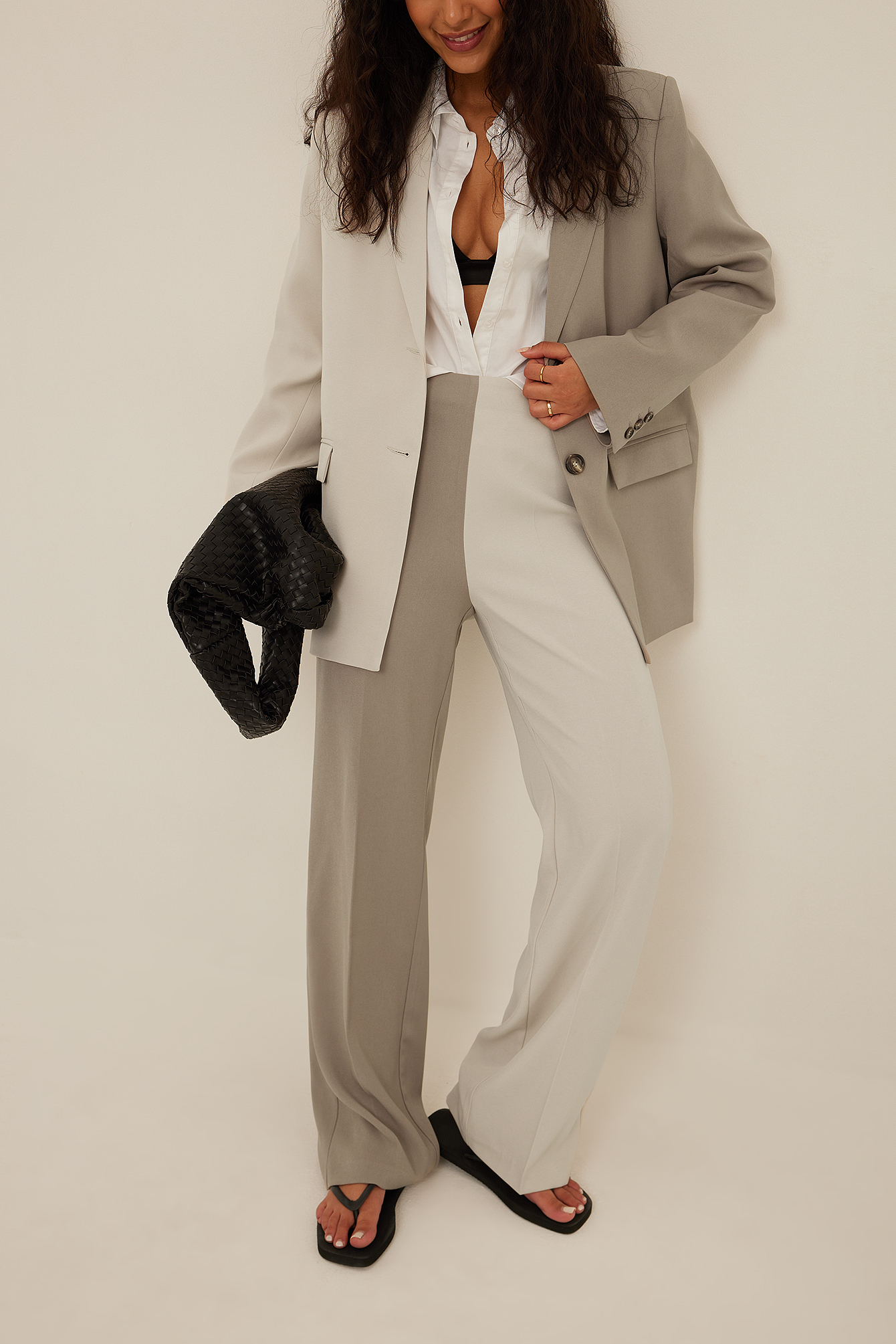 Two Colored Tailored Suit Pants Multicolor | NA-KD