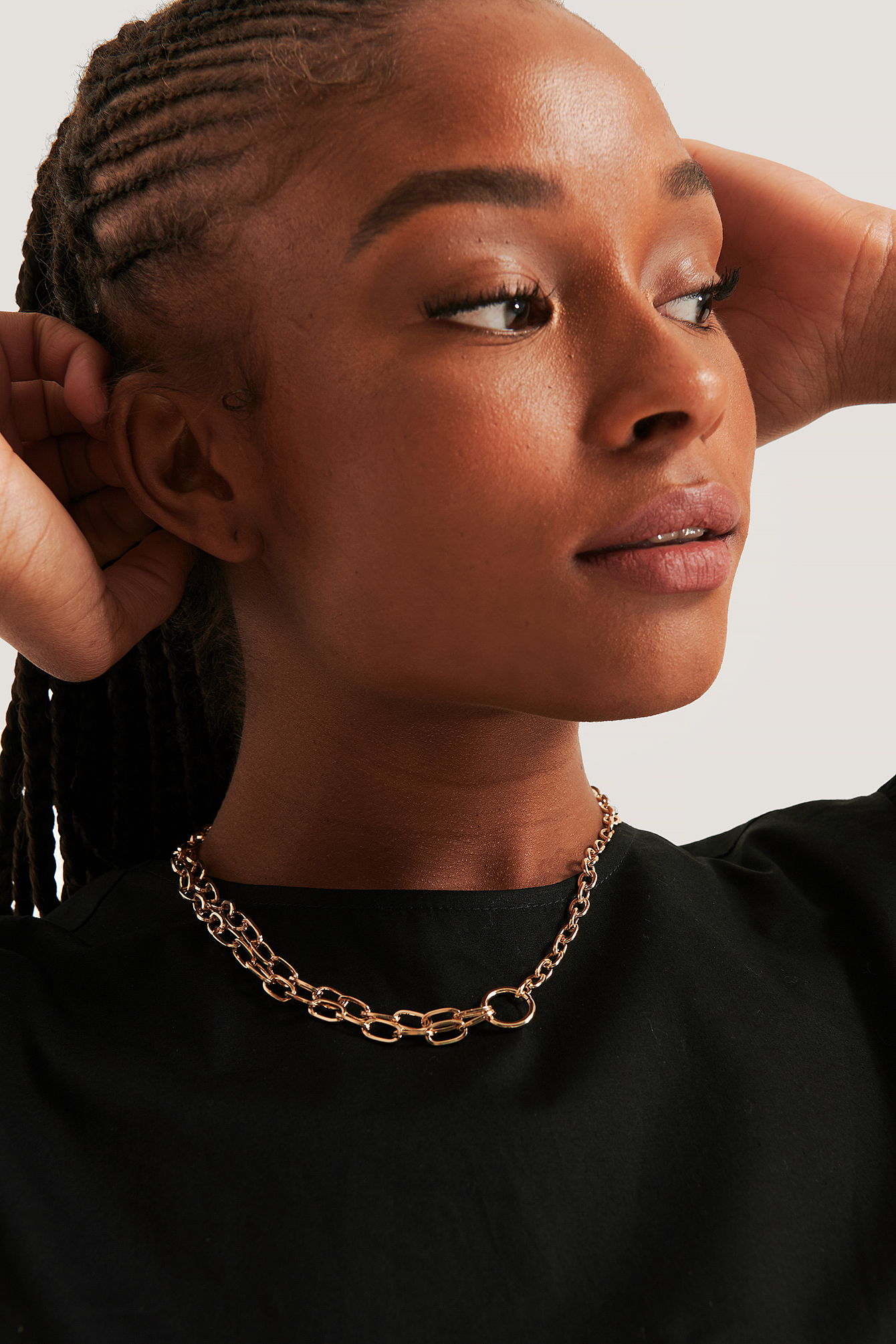 Two Row Chain Necklace Gold | NA-KD