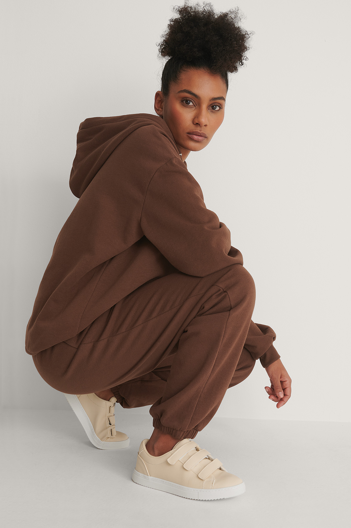 Velcro Basic Trainers Beige | na-kd.com