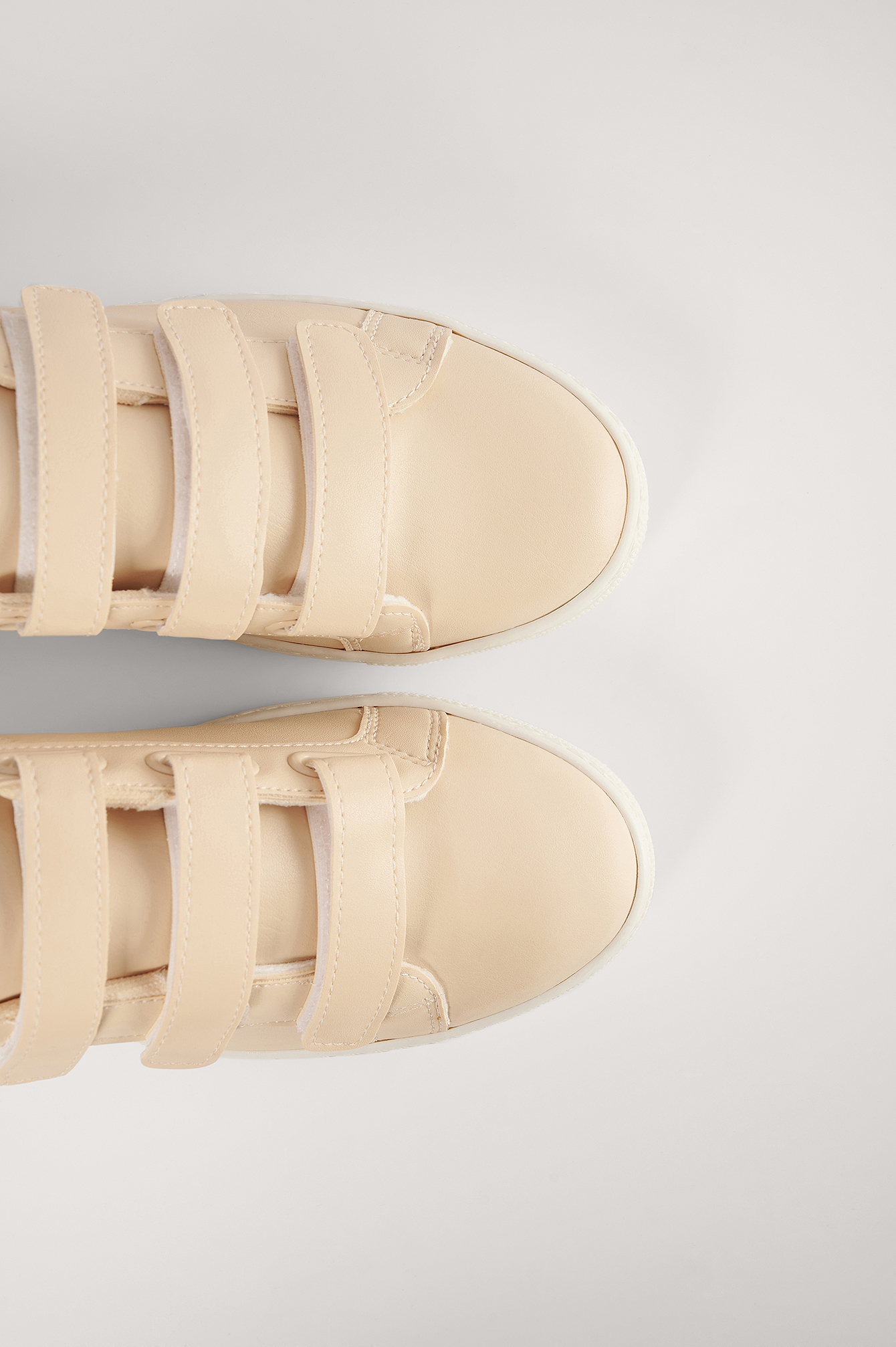 Velcro Basic Trainers Beige | na-kd.com