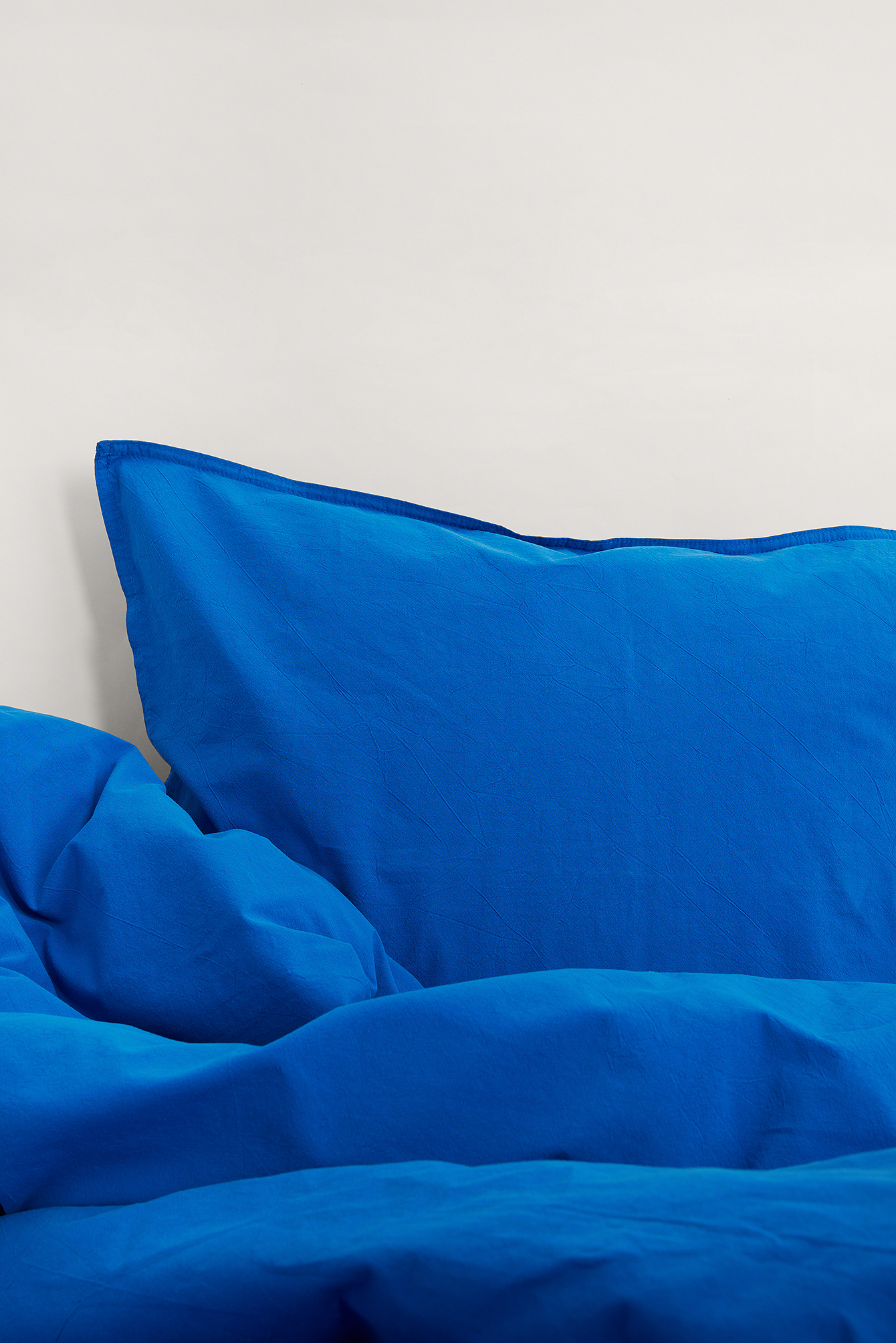 Washed Organic Cotton Bedding Set Single Blue | NA-KD