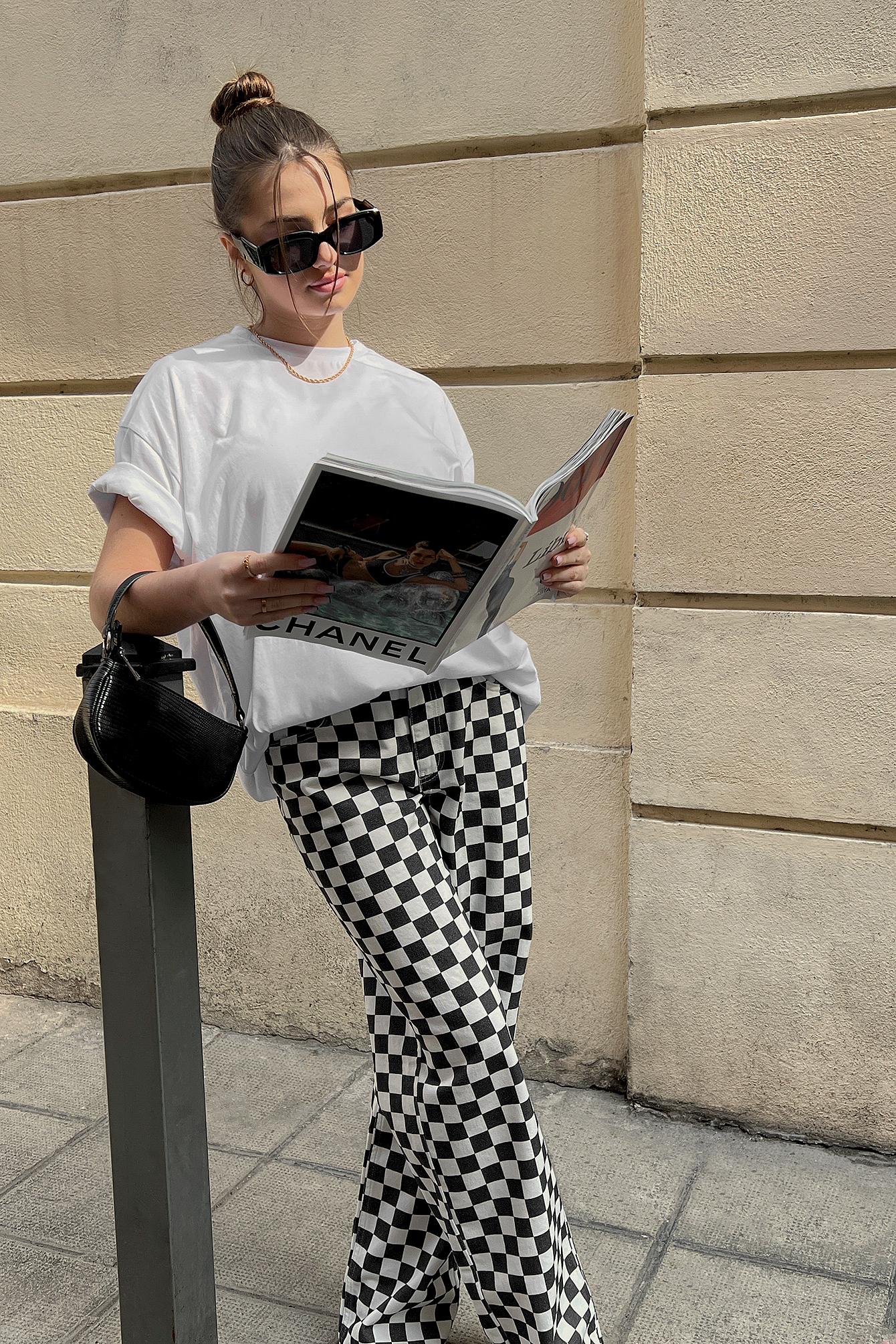 Wide Leg Denim Checkered | na-kd.com